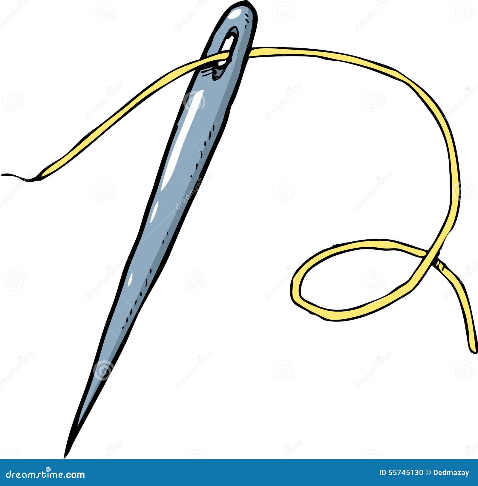Nadel mit Faden vektor abbildung. Illustration von needlecraft - 55745130