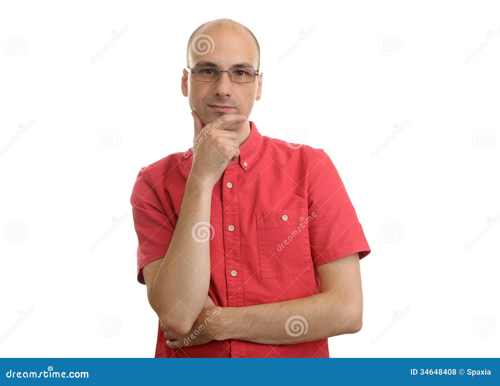 Nadenkend knap mannetje stock foto. Image of mens, uitziend - 34648408