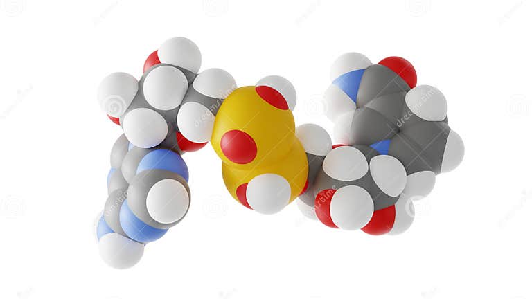 Nadh Molecule, Coenzyme, Molecular Structure, Isolated 3d Model Van Der ...