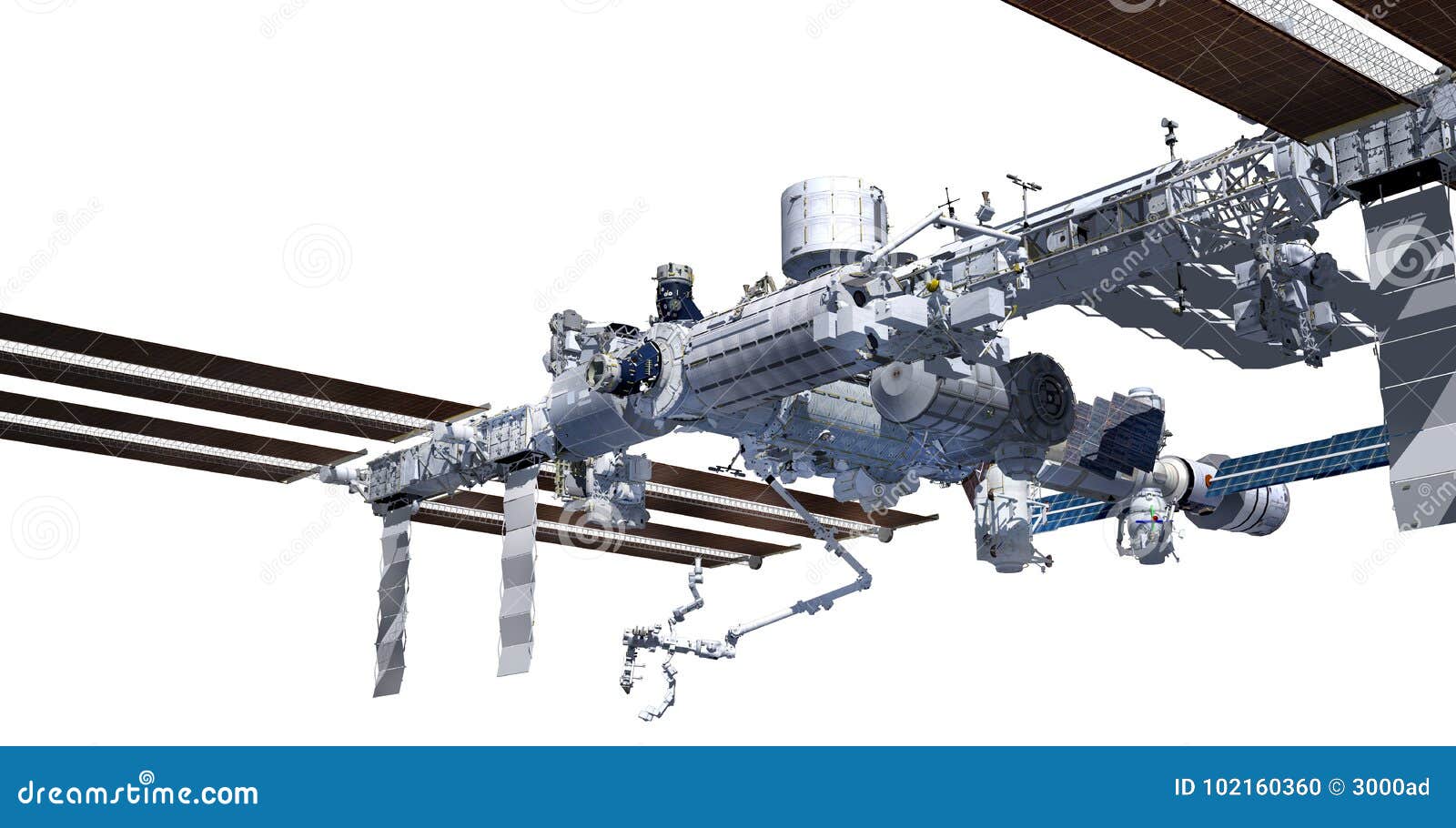 Nadir Image of the International Space Station Stock Illustration ...