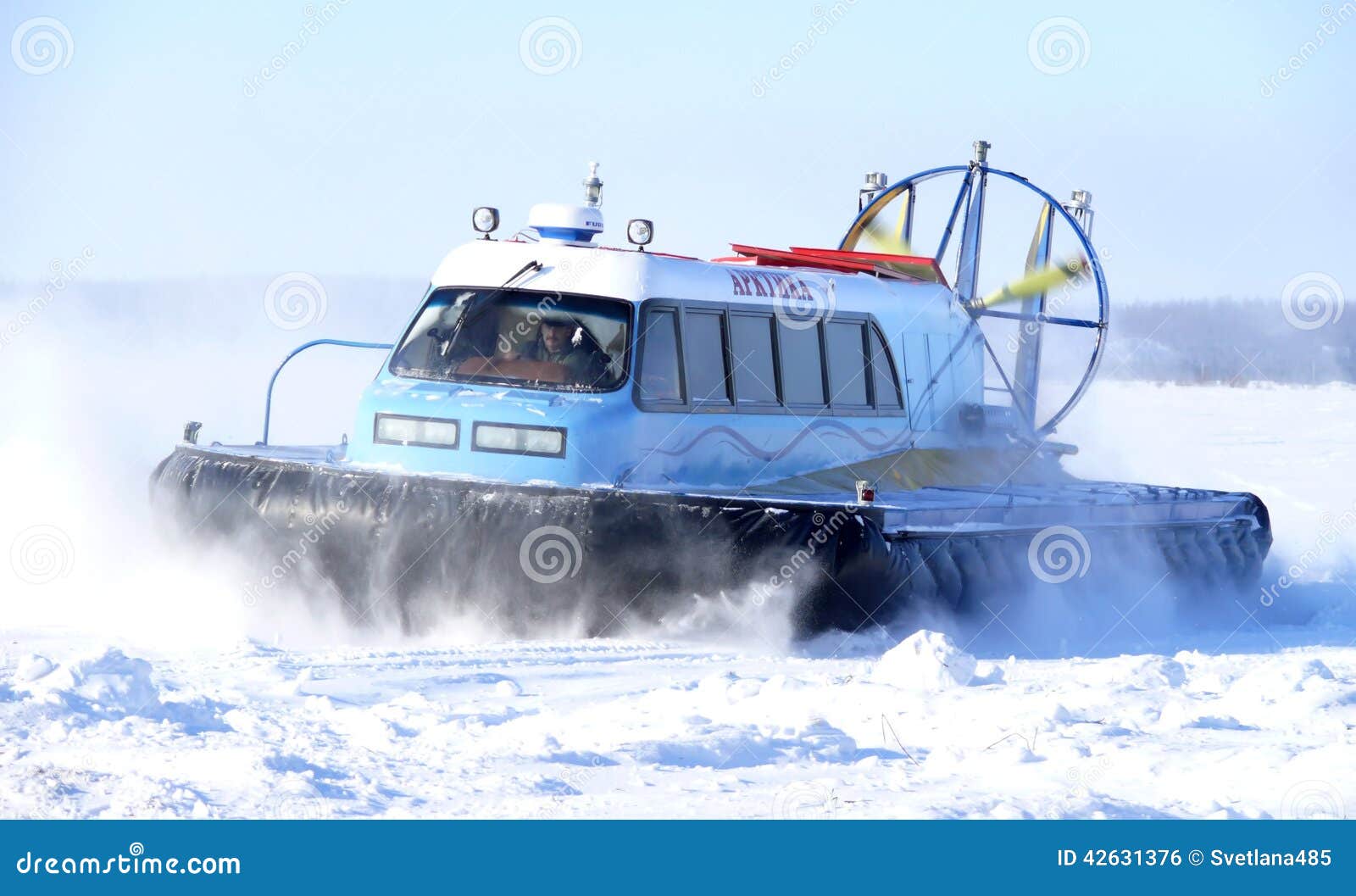 Nadym, Russia - March 15, 2008: the Soviet Snowmobile Arctic Goes on ...