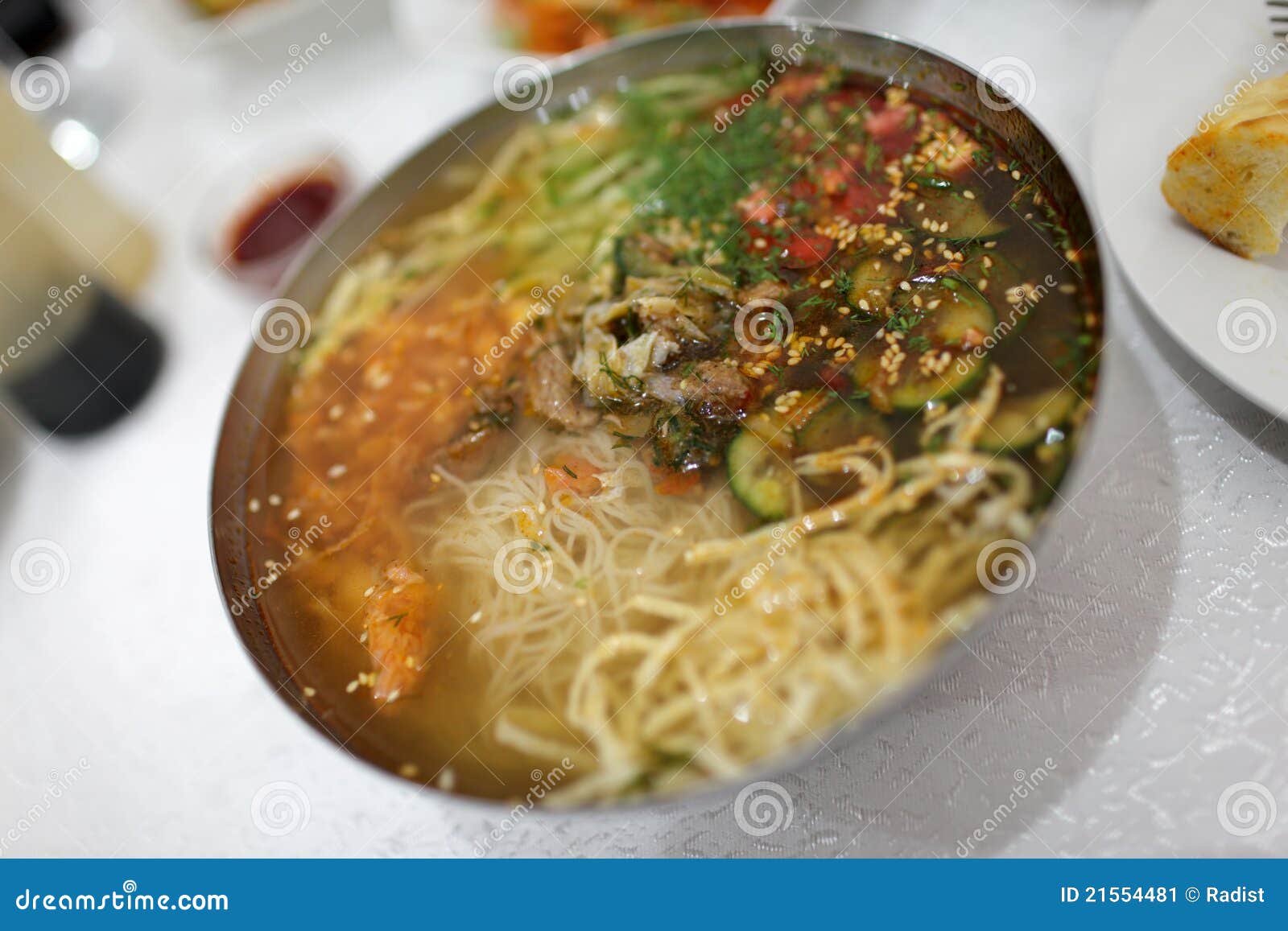 Naengmyeon in Korean Restaurant Stock Image - Image of cuisine, meal ...