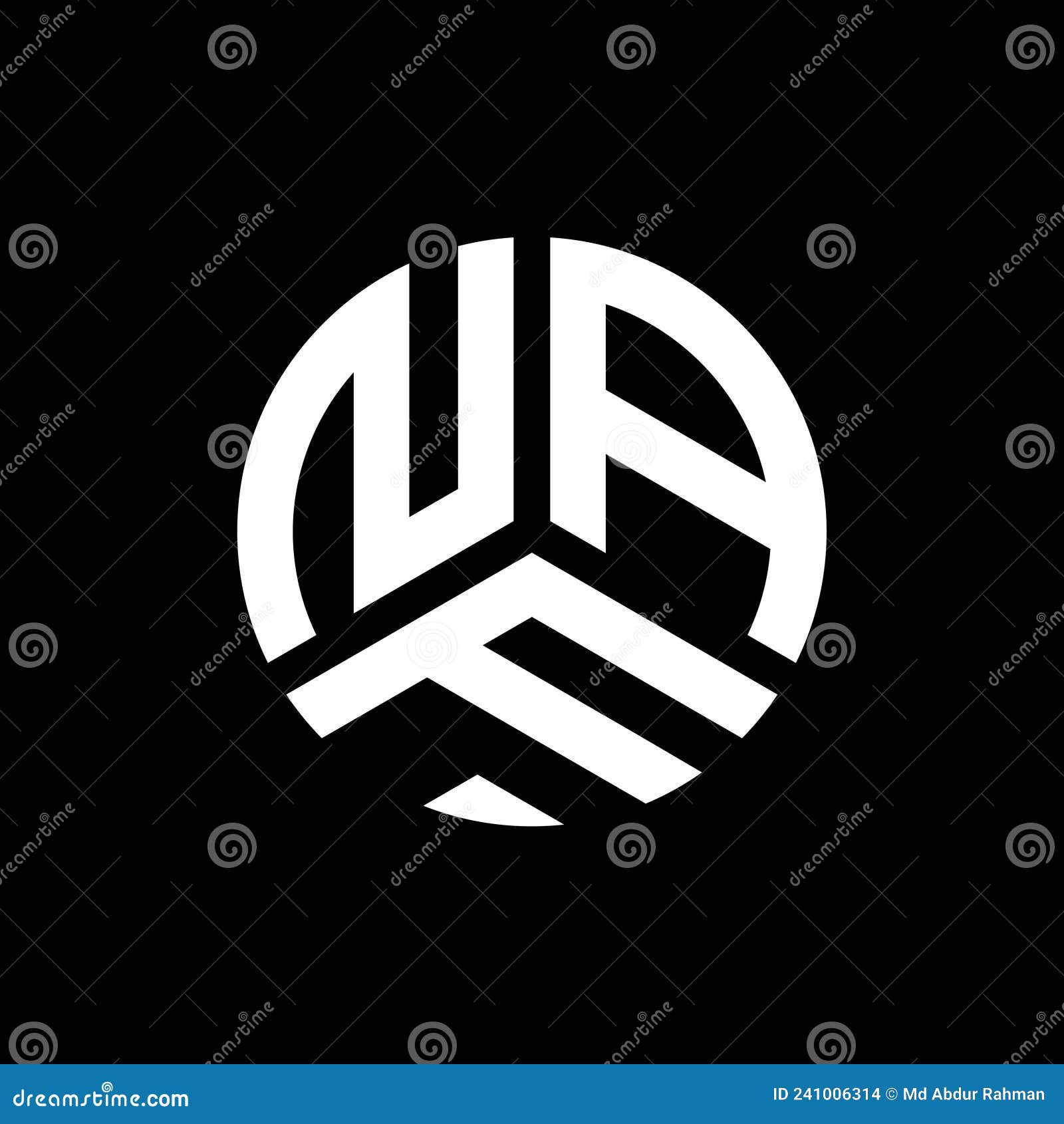 NAF Letter Logo Design on Black Background. NAF Creative Initials ...