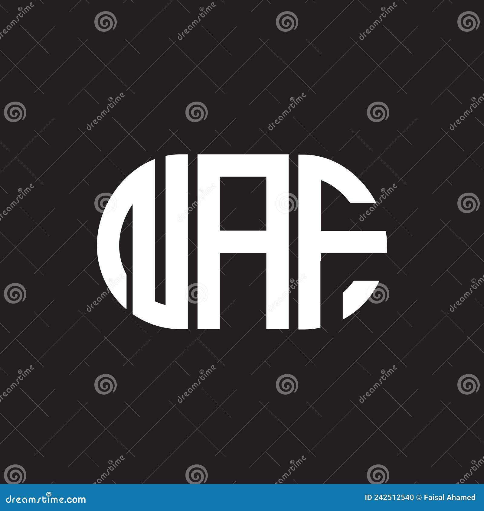 NAF Letter Logo Design On Black Background. NAF Creative Initials ...