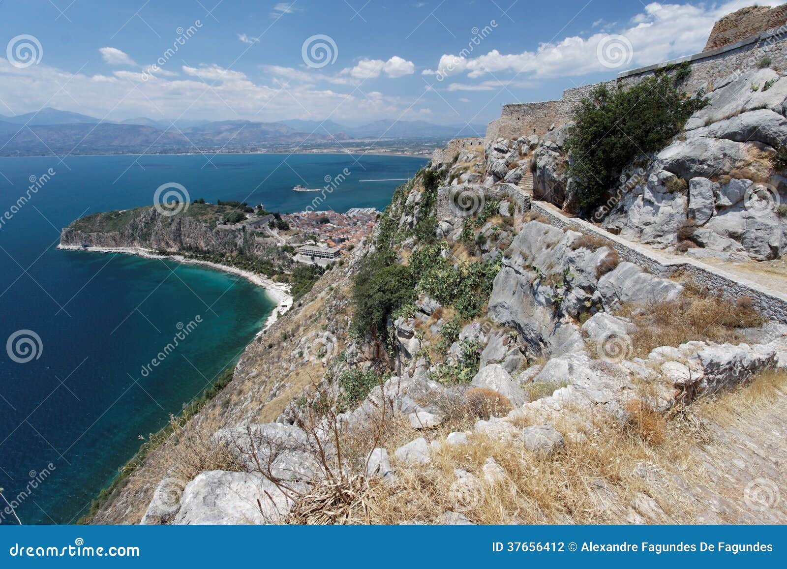 Nafplio Argolic Gulf Greece Stock Photo - Image of stone, fortress ...