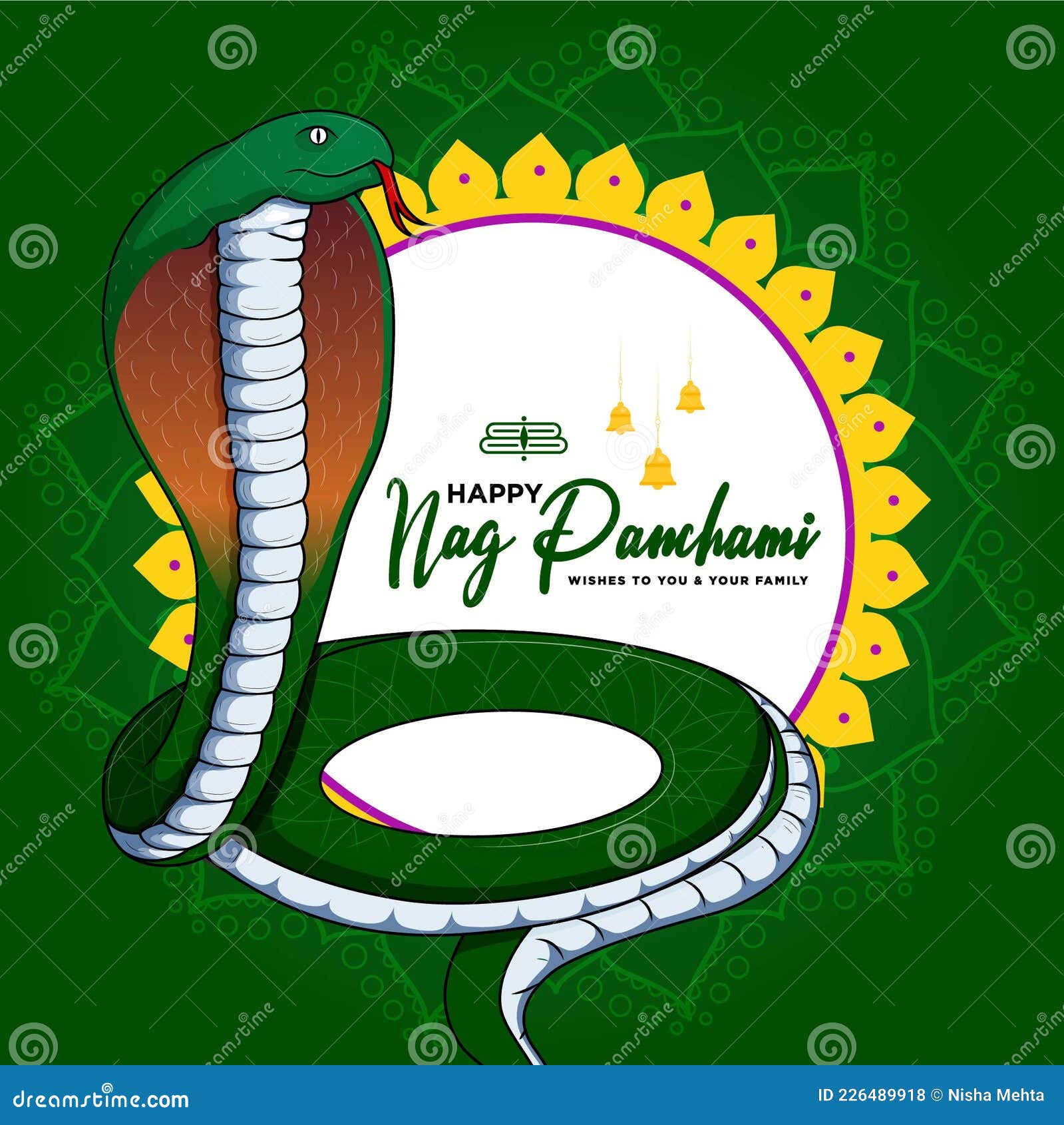 Happy Nag Punchami of Banner Design Stock Vector - Illustration of ...
