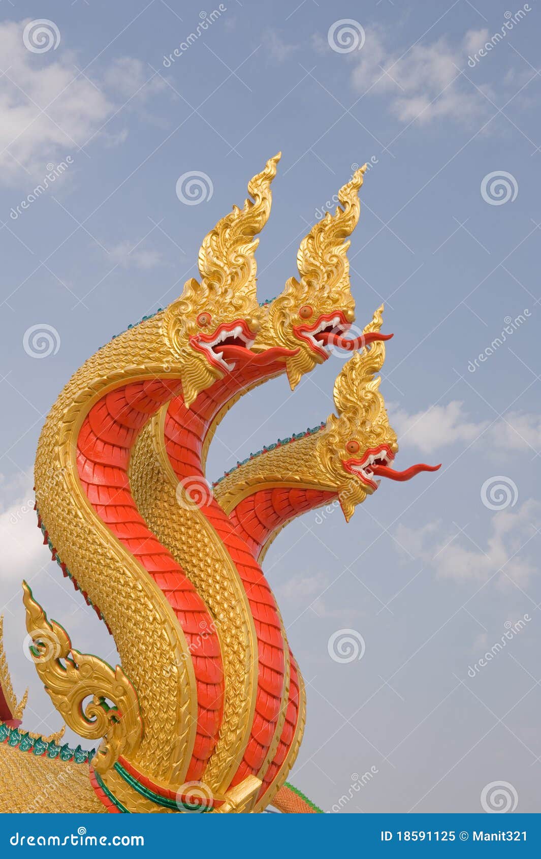 Naga. stock image. Image of religion, thai, culture, stucco - 18591125