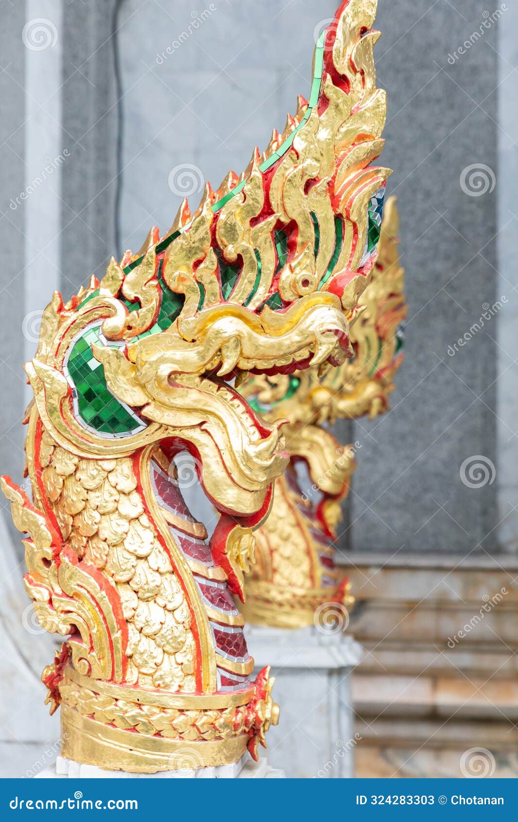 Naga big snake head stock image. Image of religion, asian - 324283303