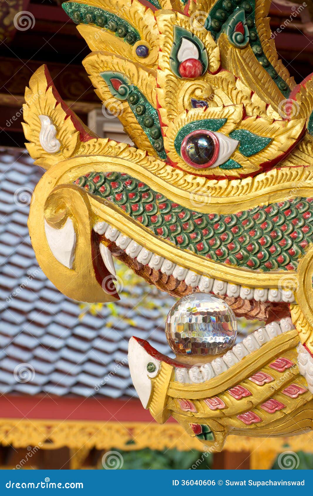 Naga face with crystal stock photo. Image of colorful - 36040606