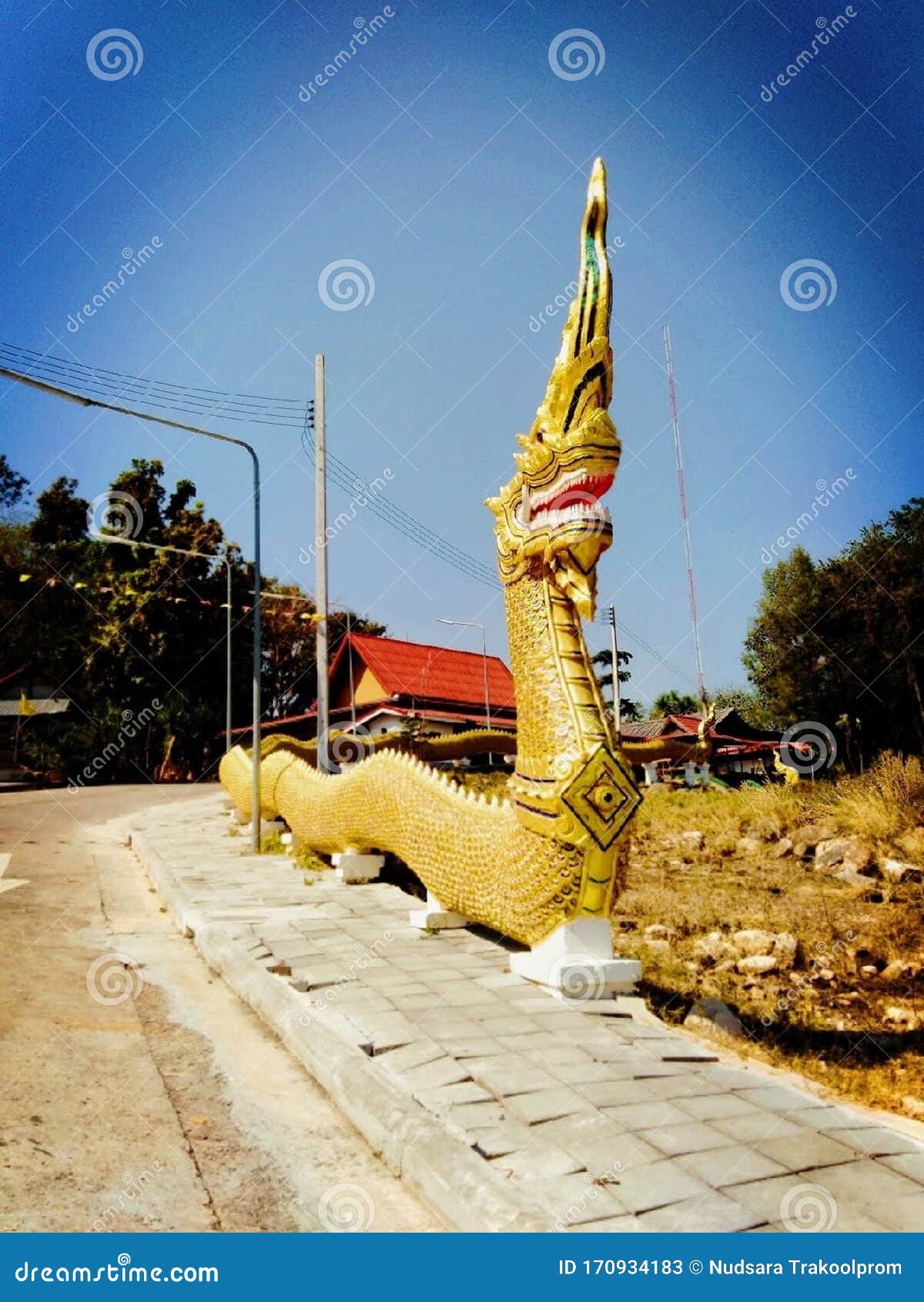 Naga in the Forest Temple editorial stock photo. Image of forest ...