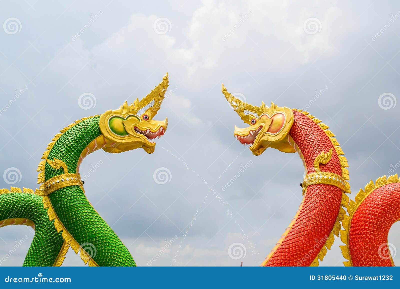 Naga green and red stock photo. Image of outdoor, naga - 31805440