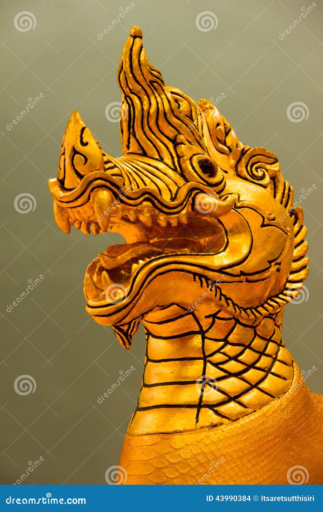 Naga stock photo. Image of dragon, ancient, gold, design - 43990384