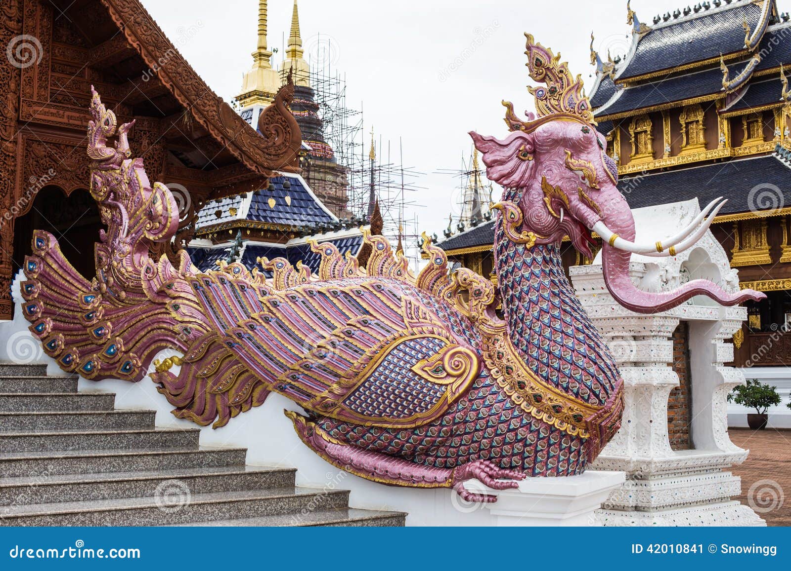 Naga at the Staircase in the Temple Stock Image - Image of great ...