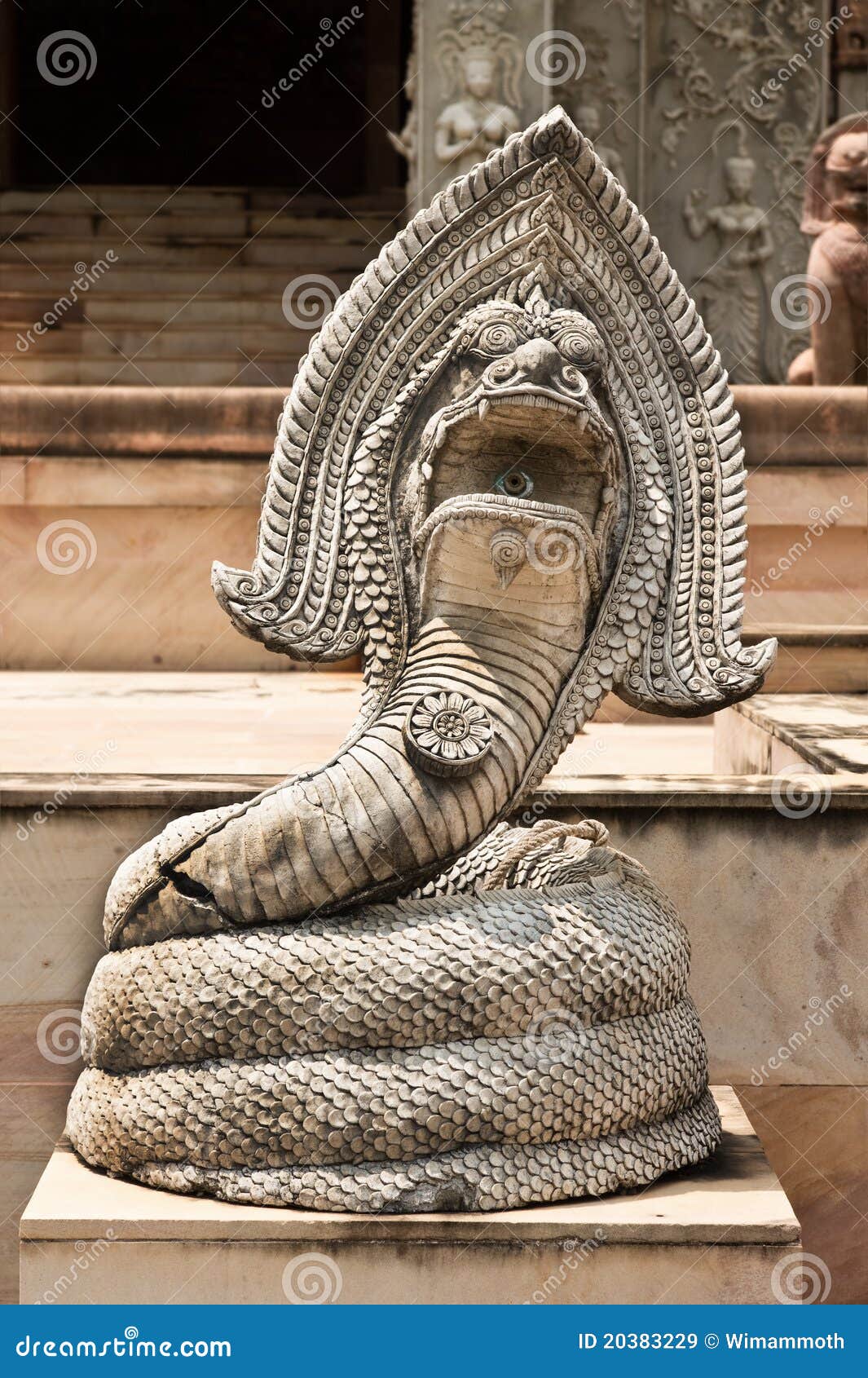 Naga statue . stock image. Image of snake, naga, world - 20383229