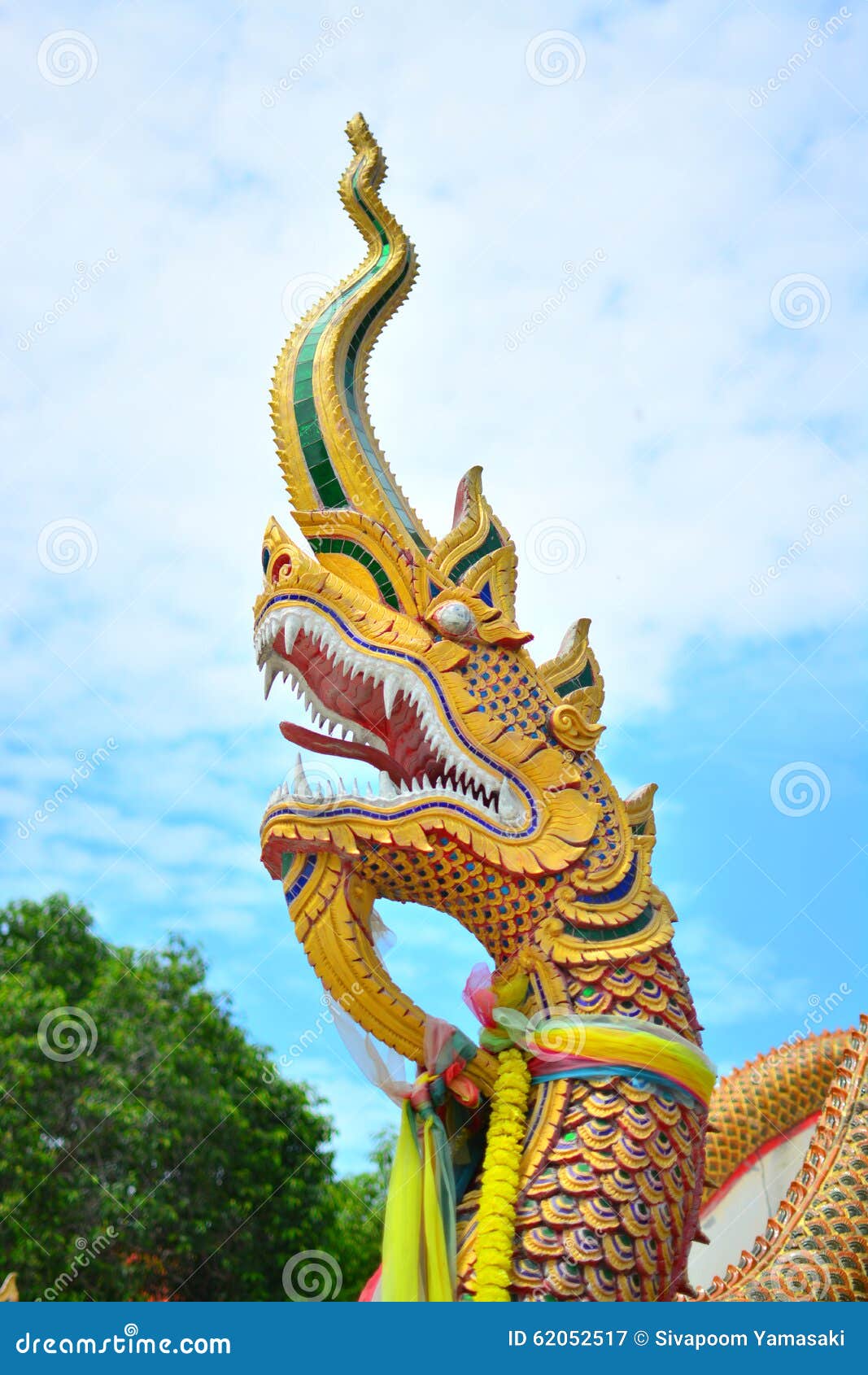 Naga statue stock image. Image of thailand, thai, king - 62052517