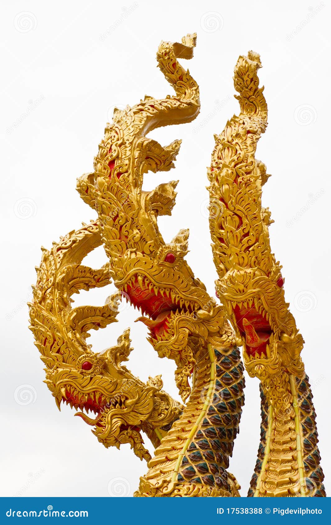 Naga in the thai temple stock photo. Image of ancient - 17538388