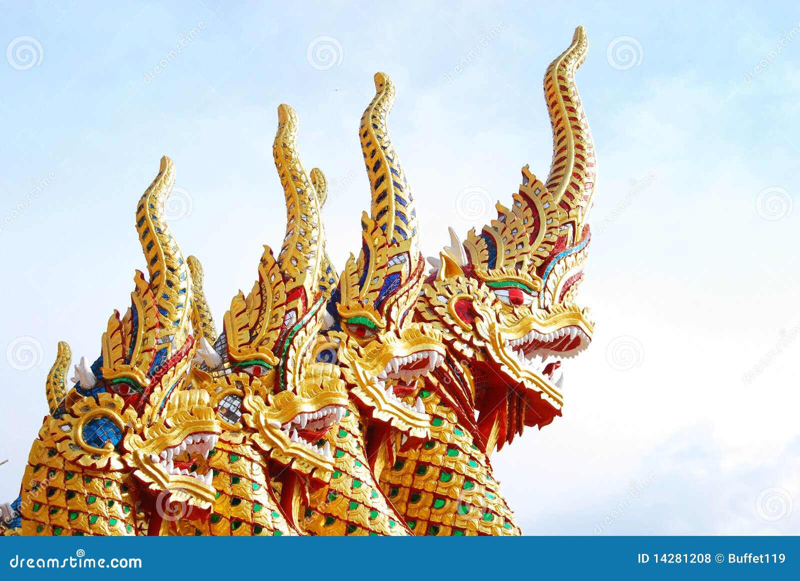 Nagas head stock photo. Image of devil, belief, buddhism - 14281208