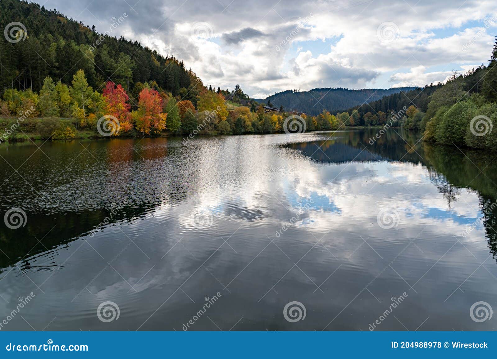 Nagold Dam at the Nagold Valley, Black Forest, Germany Stock Photo ...