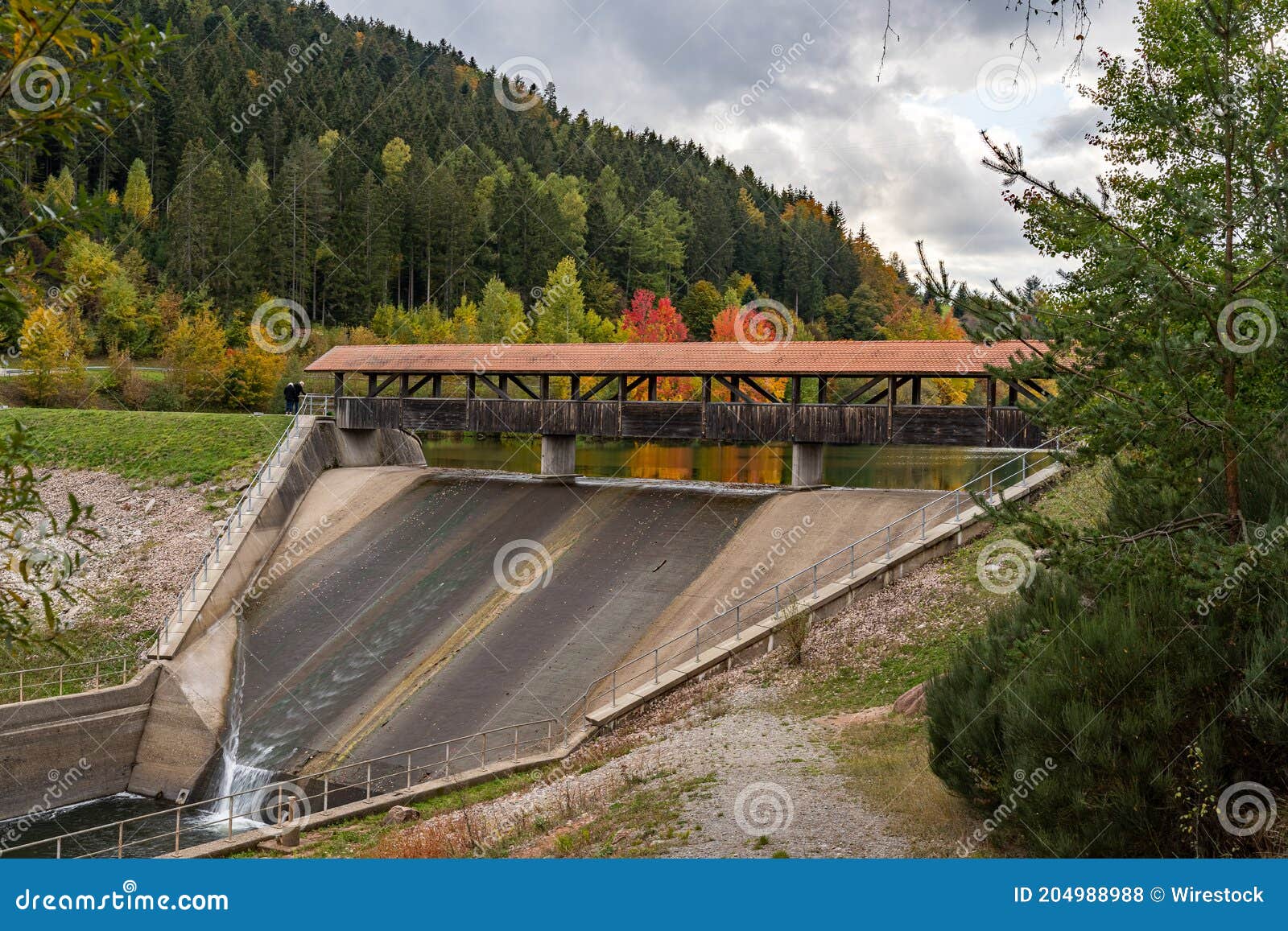 Nagold Dam at the Nagold Valley, Black Forest, Germany Stock Photo ...