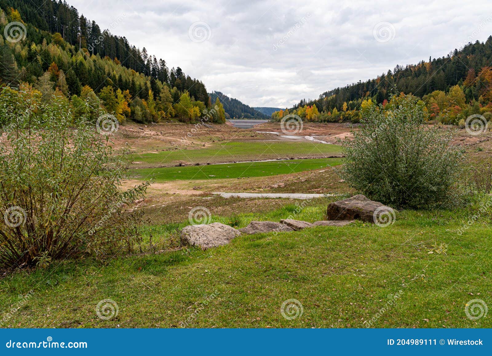 Nagold Dam at the Nagold Valley, Black Forest, Germany Stock Image ...
