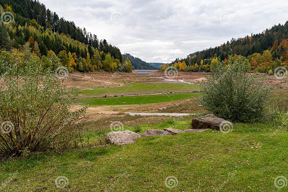 Nagold Dam at the Nagold Valley, Black Forest, Germany Stock Image ...