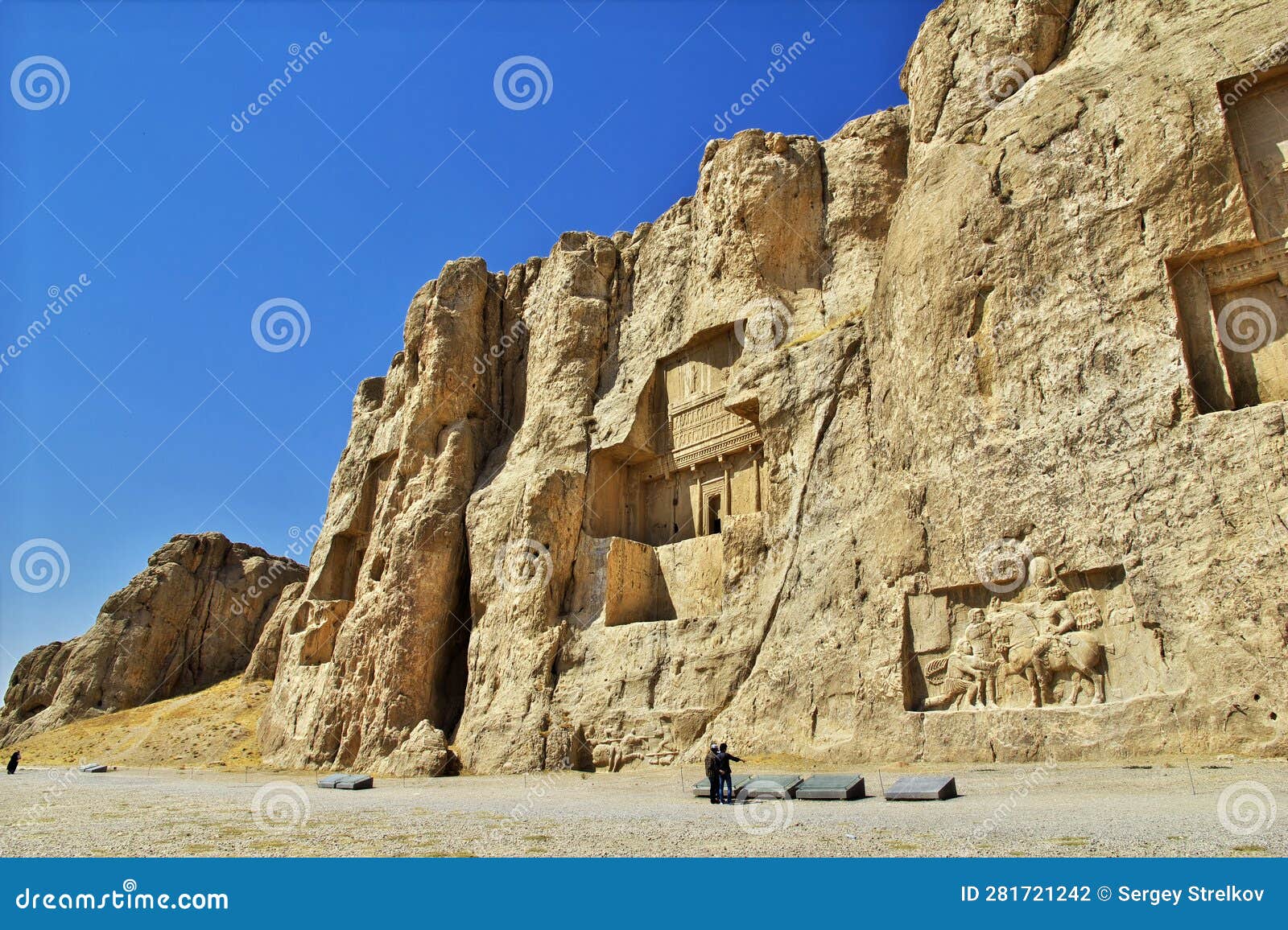 Nagsh-e Rostam Tomb and Necropolis in Persepolis, Iran Stock Photo ...