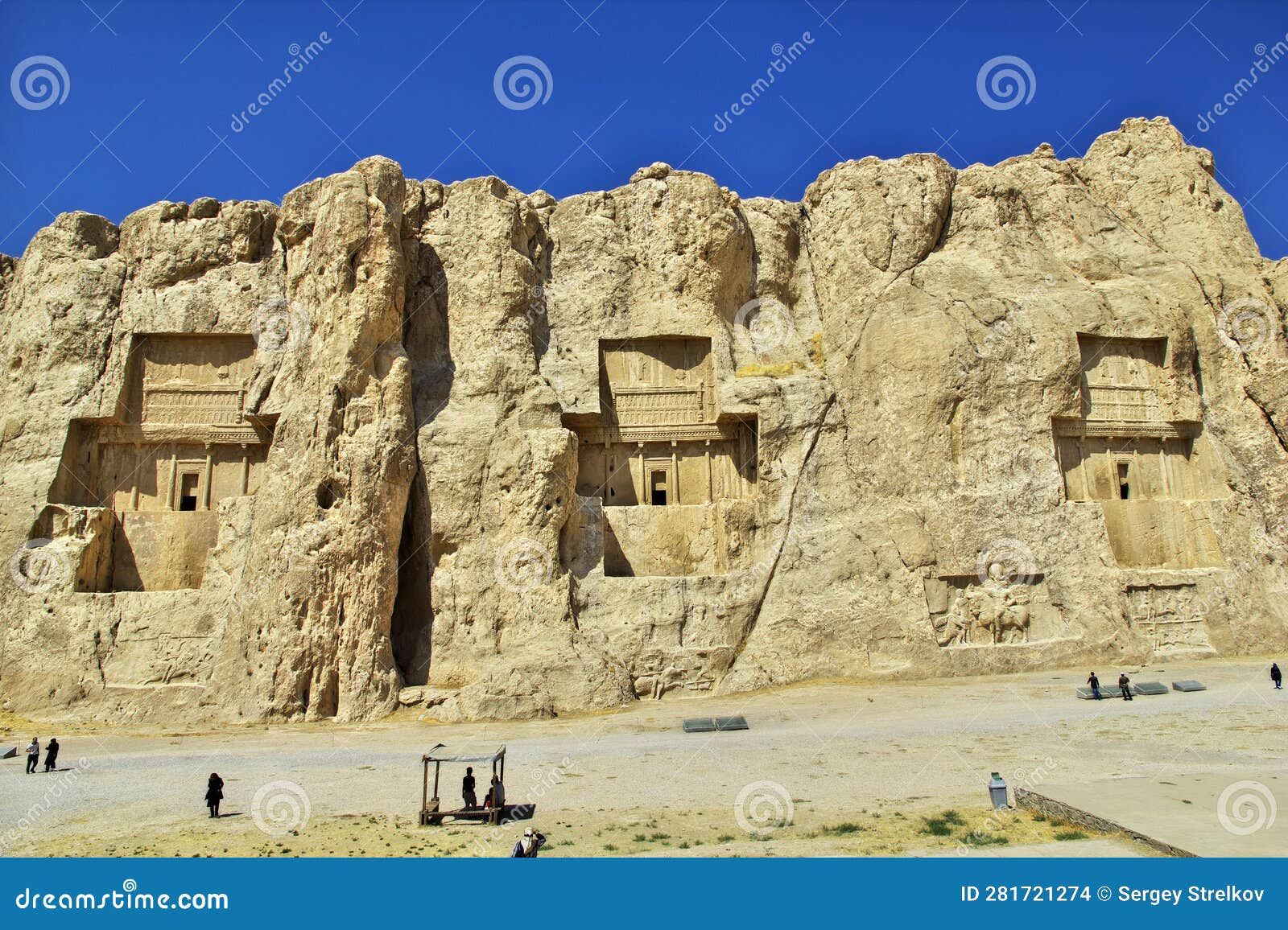 Nagsh-e Rostam Tomb and Necropolis in Persepolis, Iran Stock Photo ...