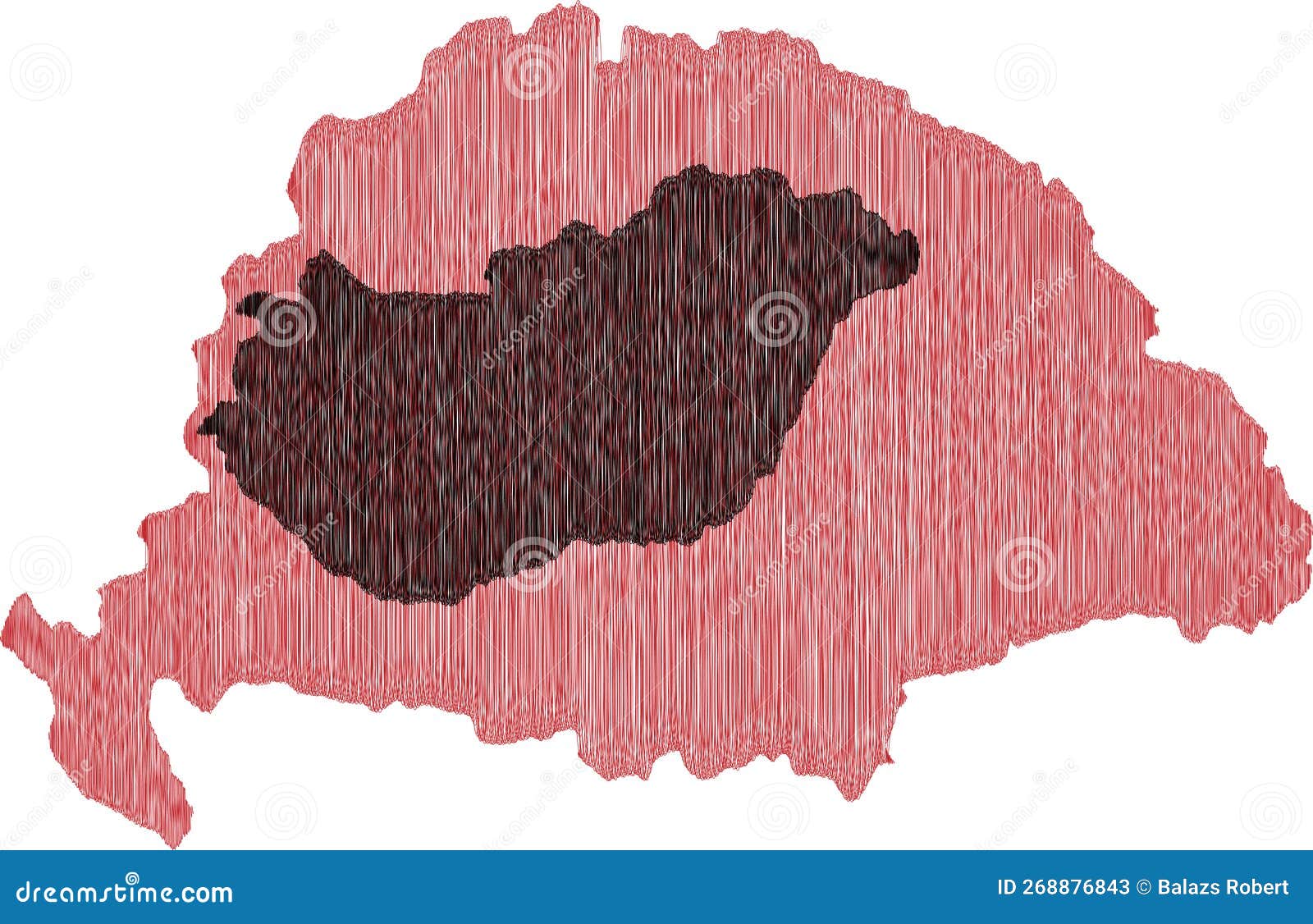 Hungary Map 1920 Trianon Treaty Stock Illustration - Illustration of ...