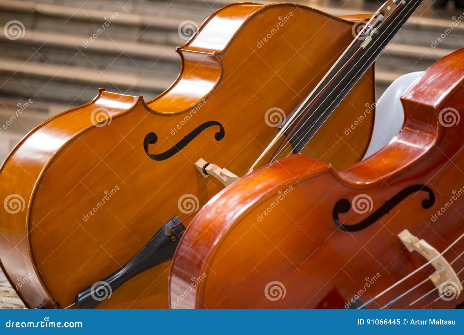 Nahaufnahme Von Cello Zwei Violoncello Stockbild - Bild von spiel, dame ...
