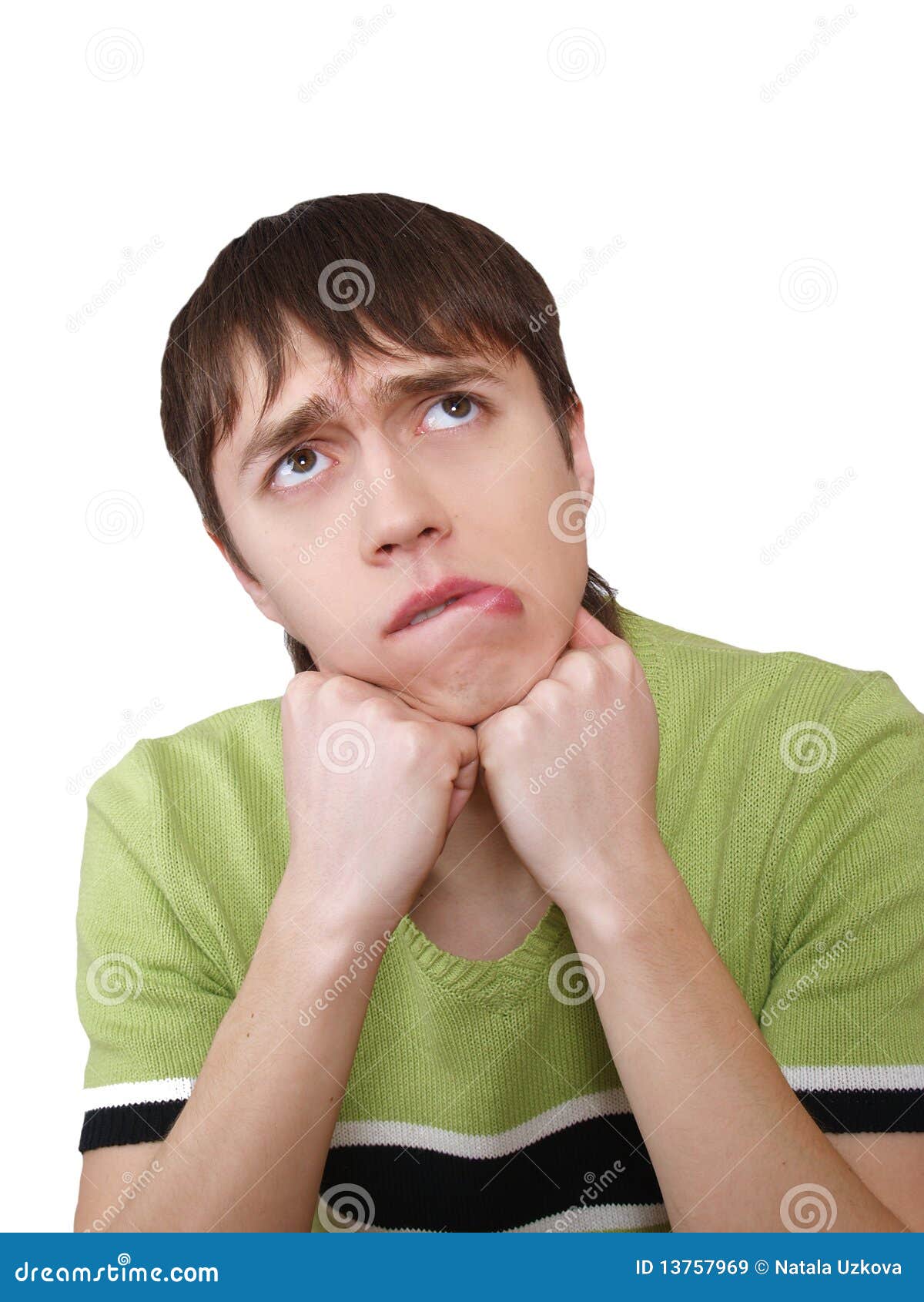 Nahaufnahmeportrait Von Verwirren Mann Stockbild - Bild von stimmung ...