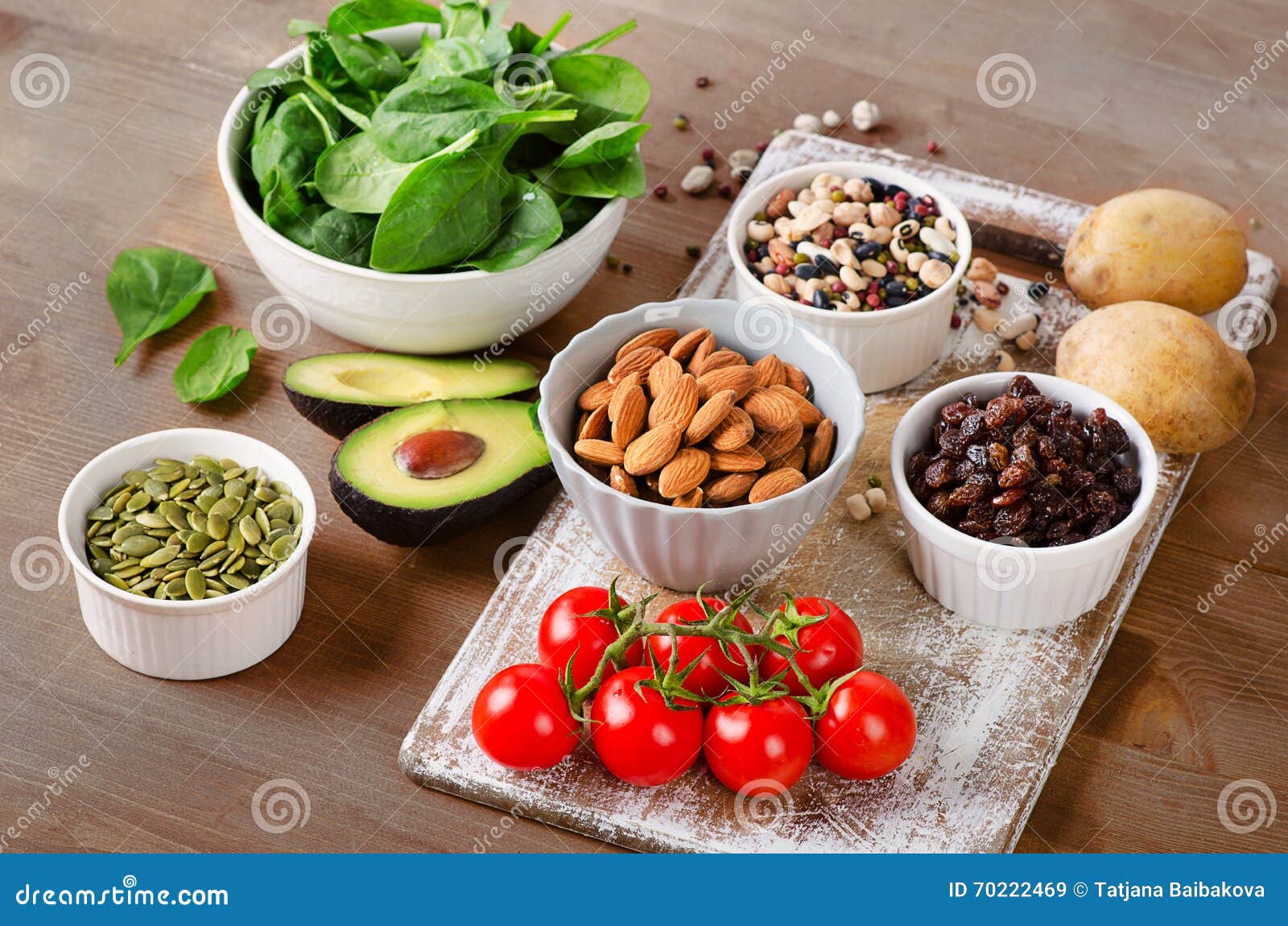 Nahrungsmittel, Die Kalium Enthalten Stockbild - Bild von enthalten ...