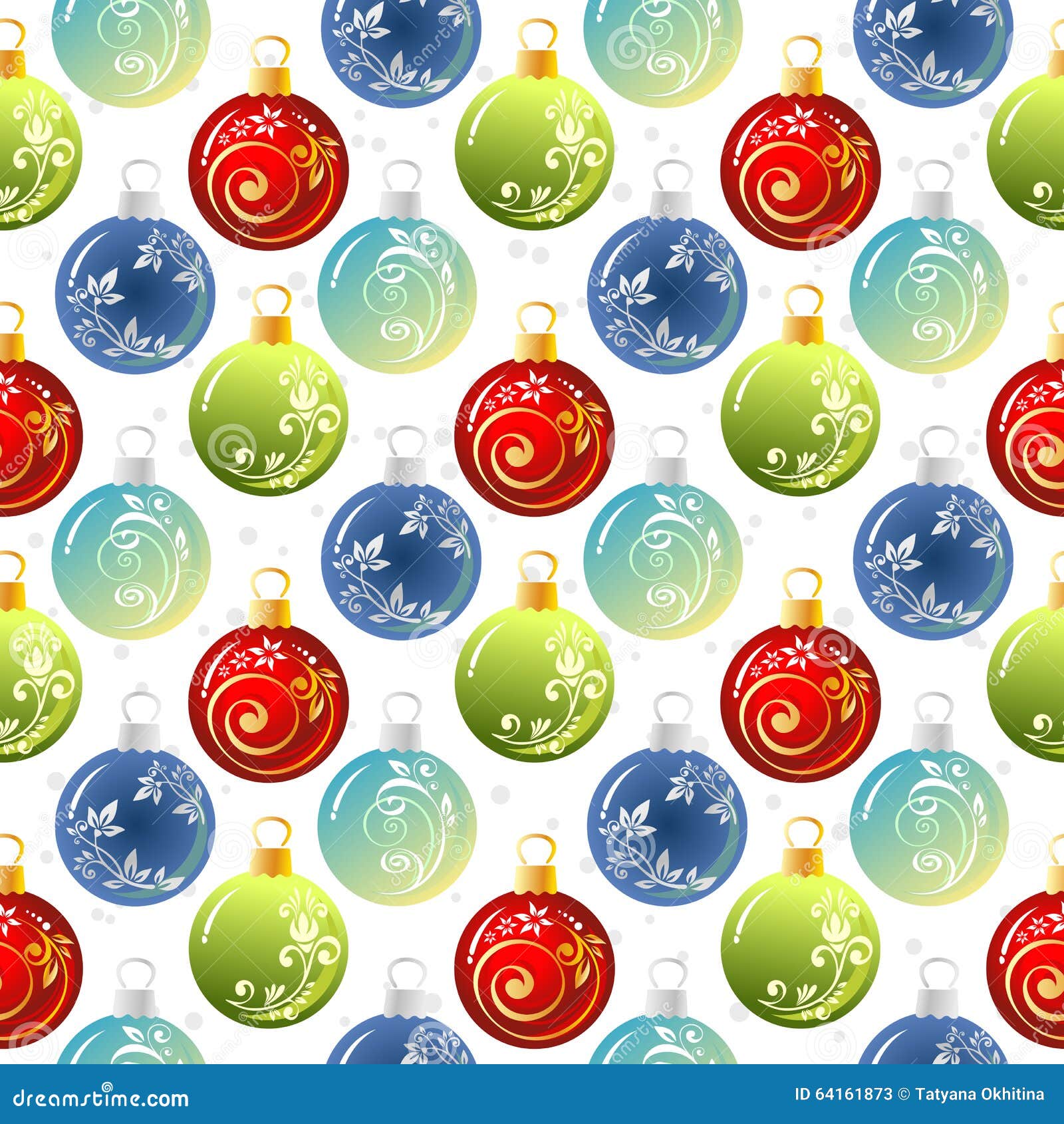 Nahtloser Hintergrund Der Weihnachtskugeln Vektor Abbildung ...