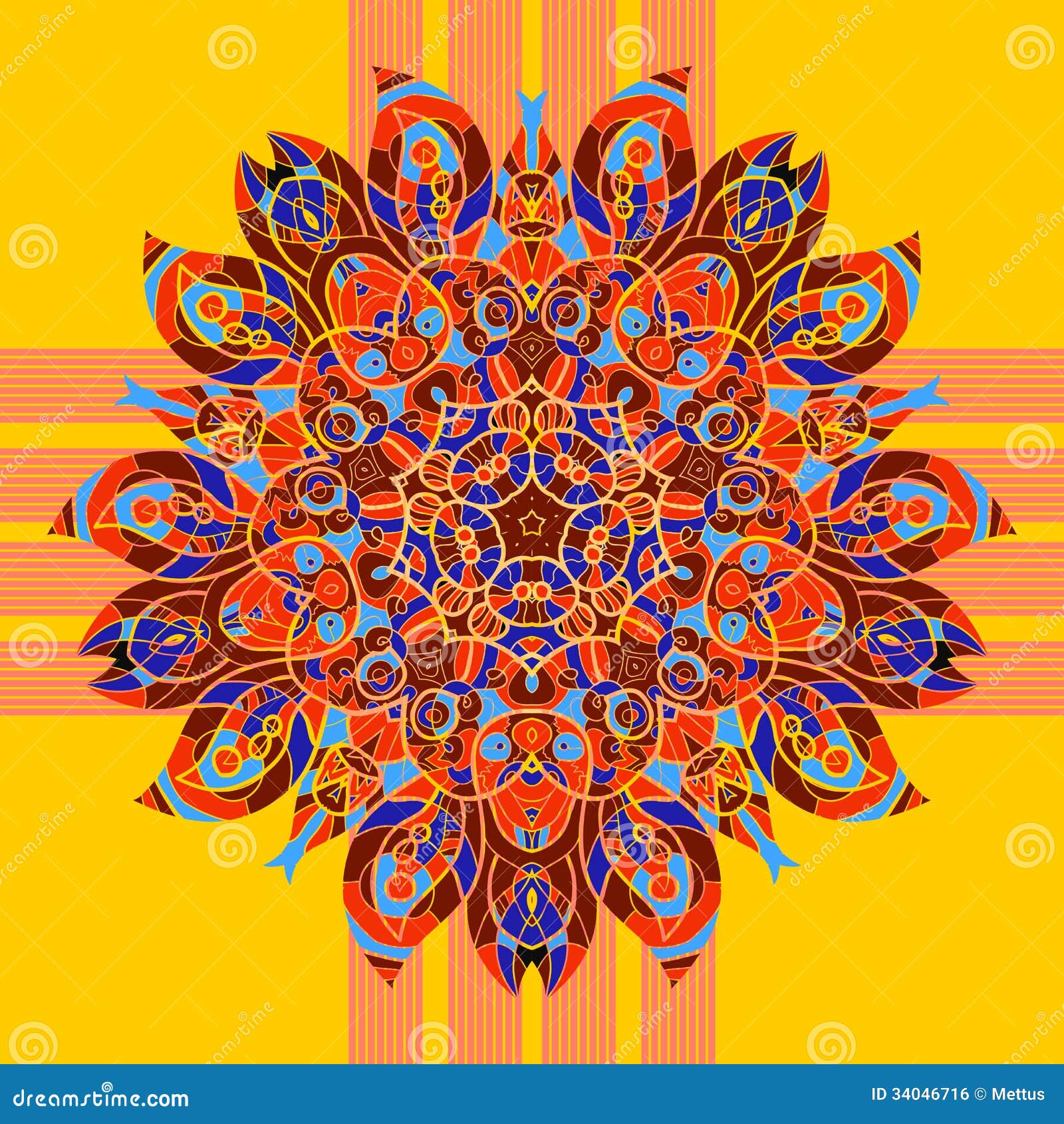 Nahtloses Blumen-Orient-Muster in Den Pastellfarben. Vektor Abbildung ...