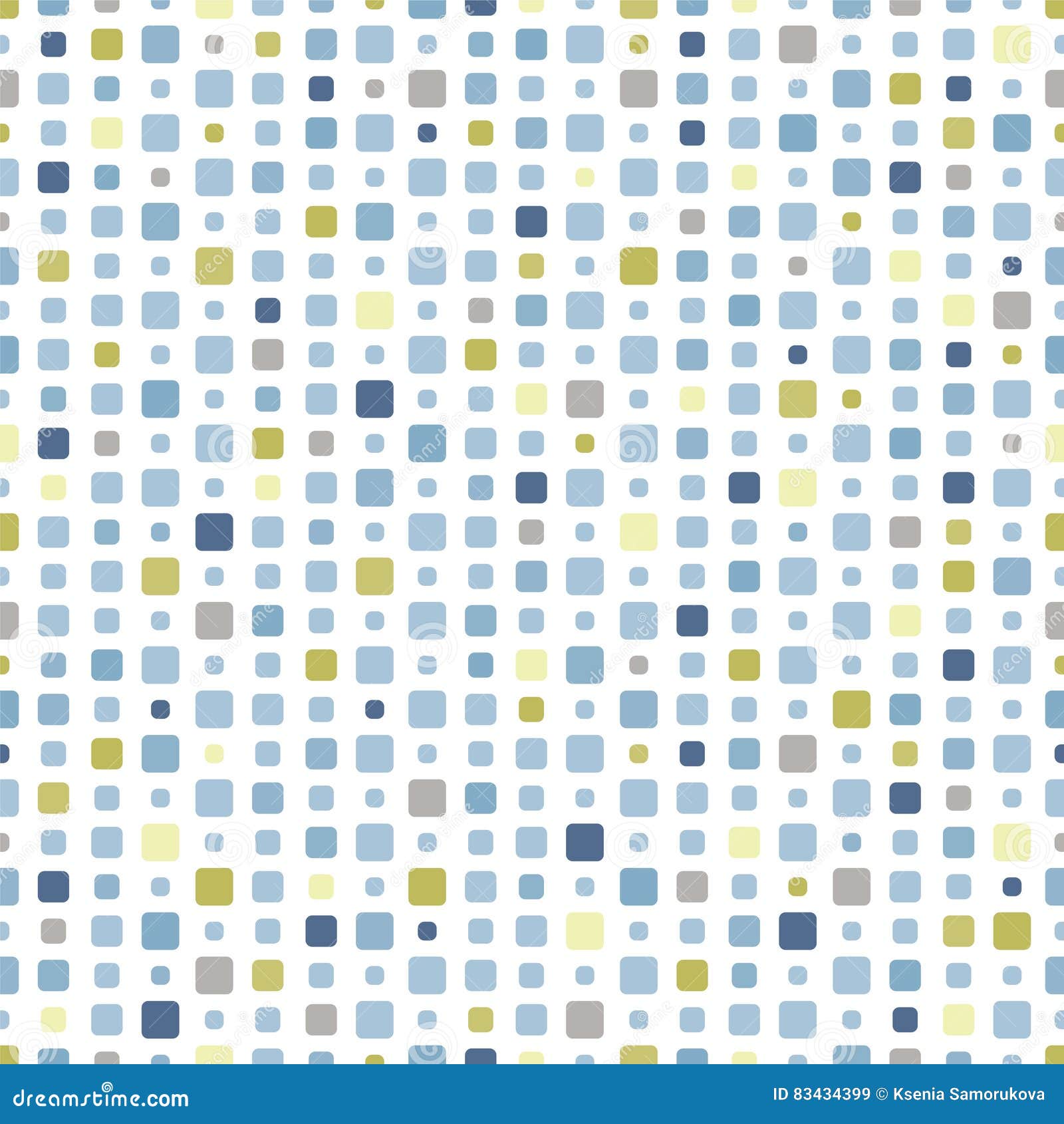 Nahtloses Geometrisches Muster - Blaue Quadrate Vektor Abbildung ...