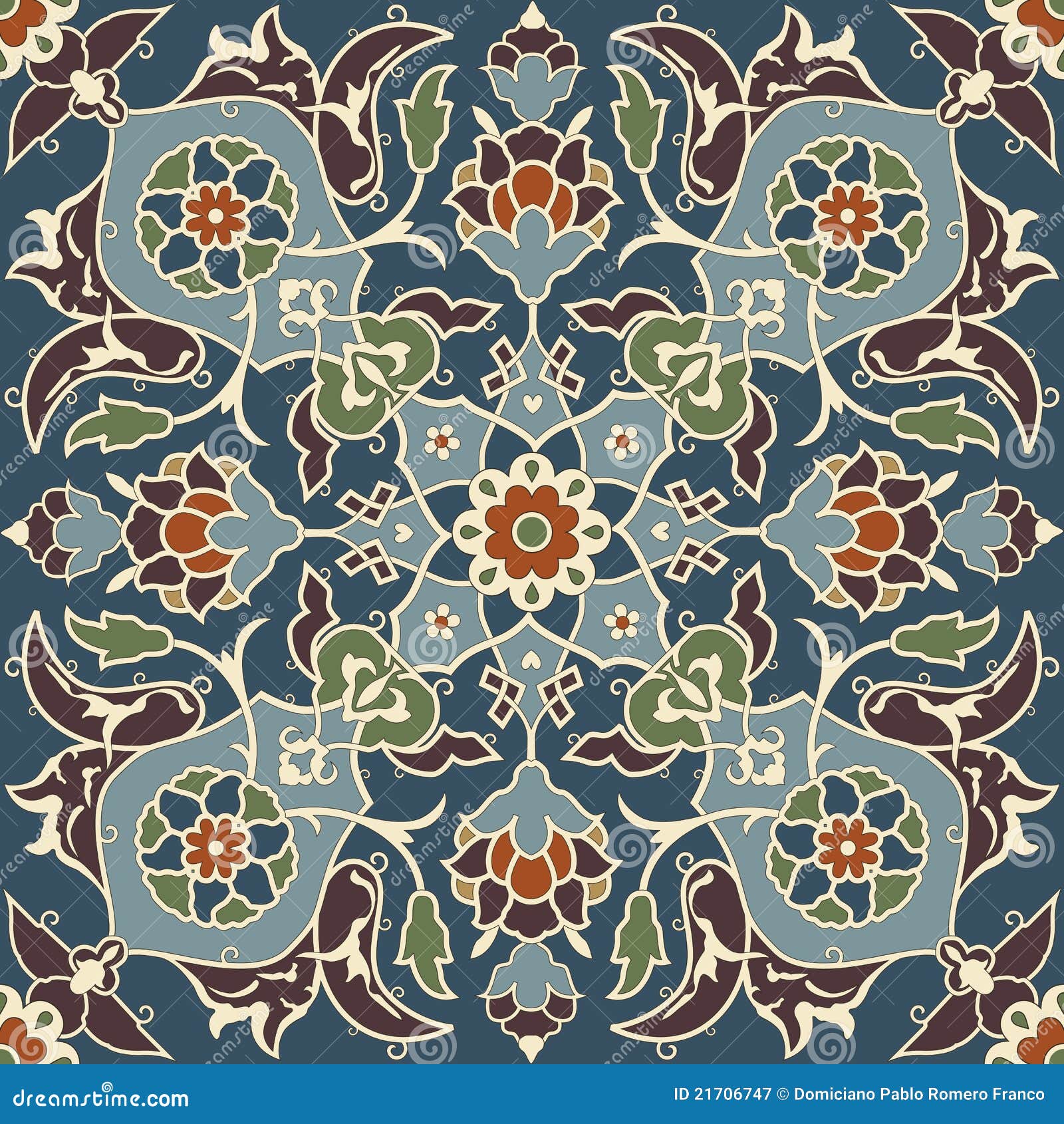 Nahtloses Muster Der Arabeske Vektor Abbildung - Illustration von ...