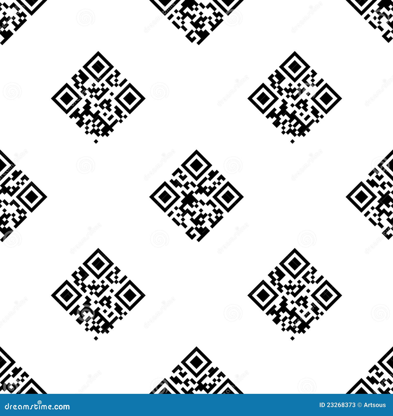 Nahtloses Muster Des QR Codes Vektor Abbildung - Illustration von ...