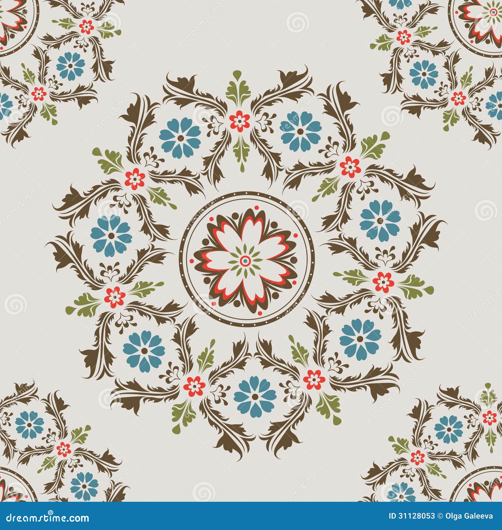 Nahtloses Muster Orient-Art Vektor Abbildung - Illustration von kreis ...