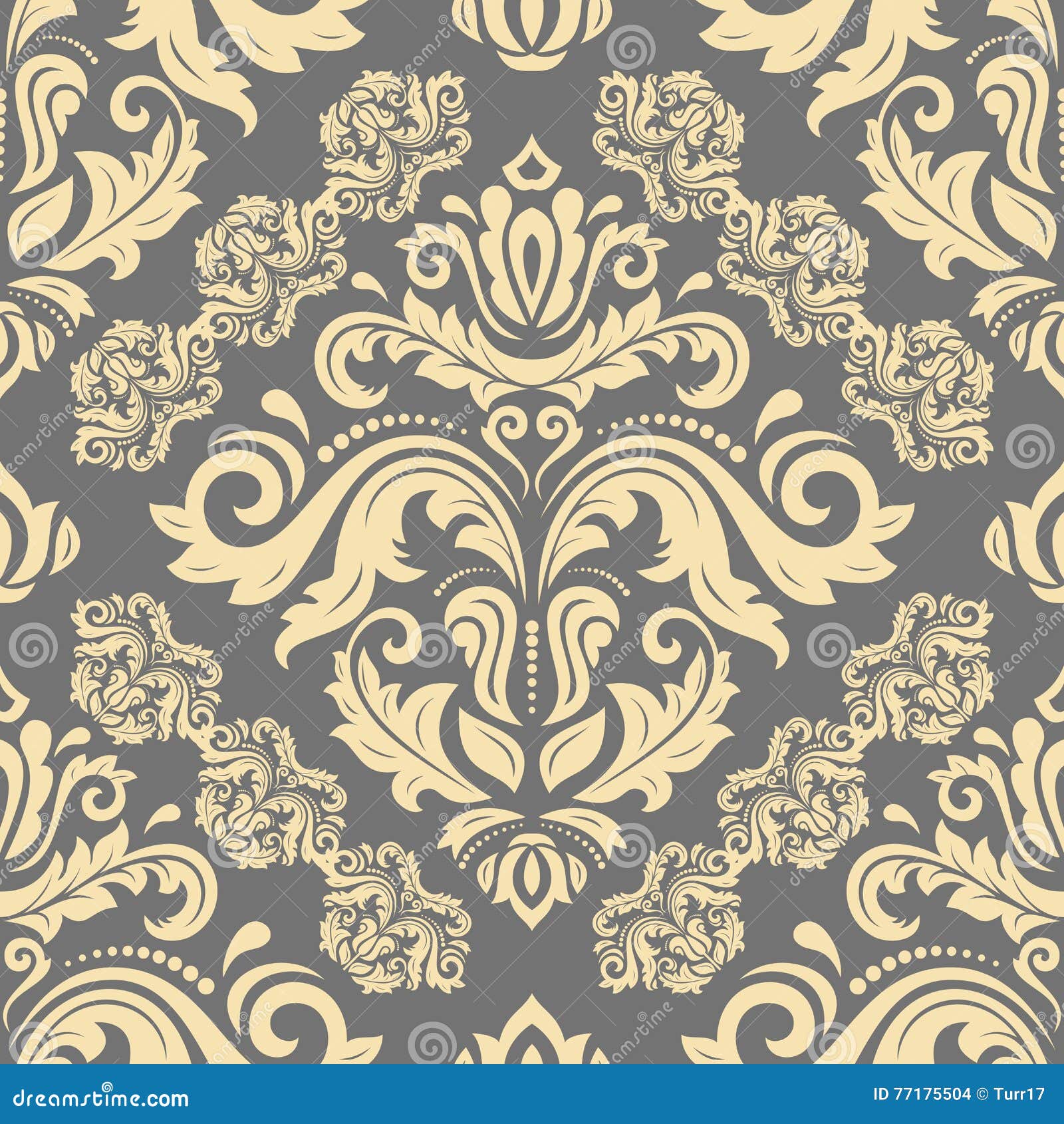 Nahtloses Vektor-Barock-Muster Vektor Abbildung - Illustration von ...