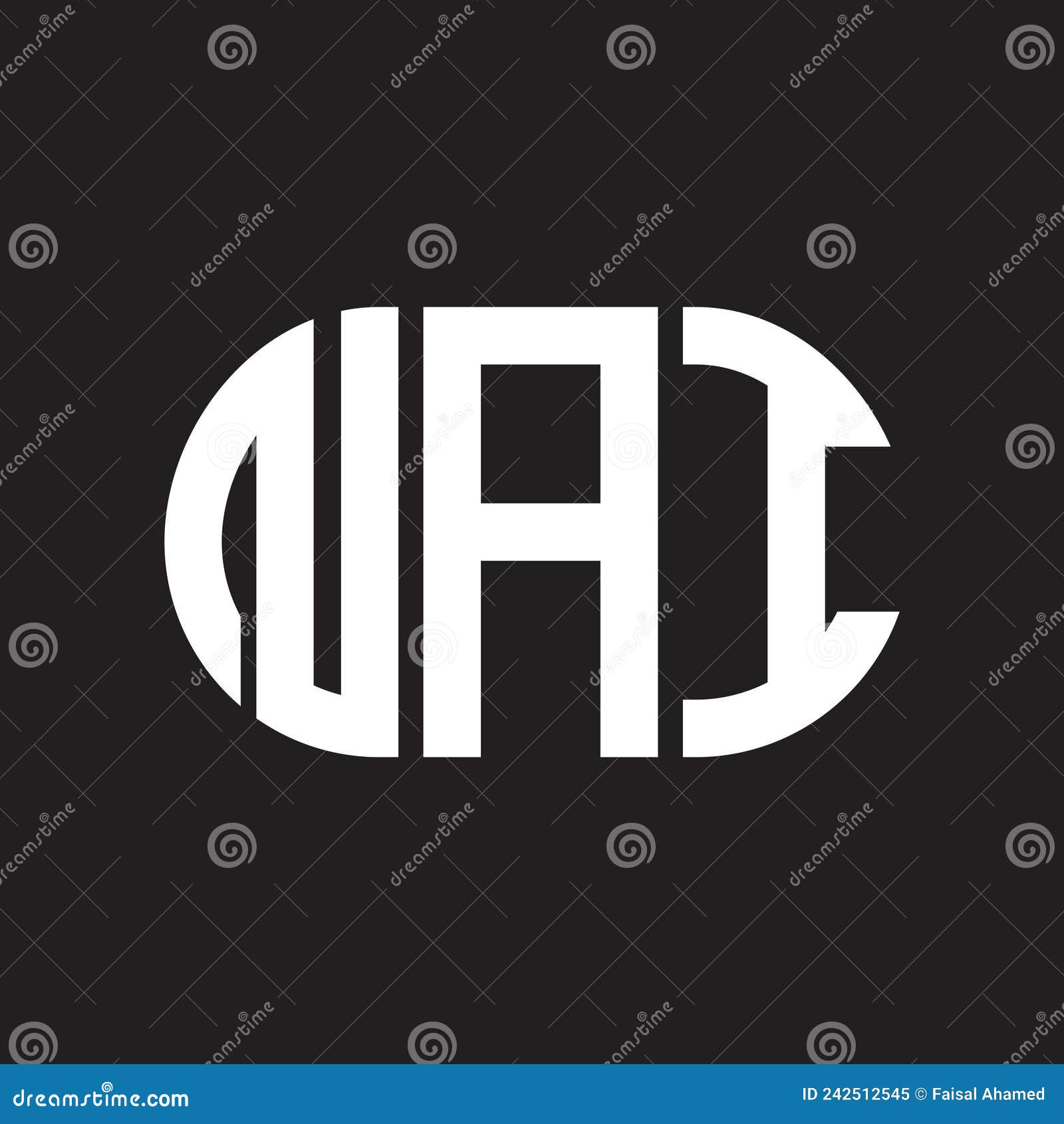 NAI Letter Logo Design on Black Background. NAI Creative Initials ...
