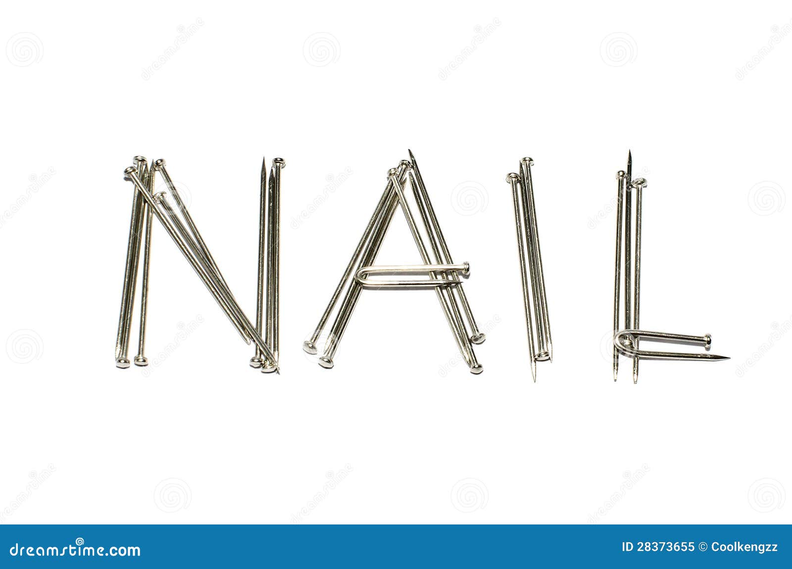 Nail Alphabet On White Background Stock Image - Image: 28373655