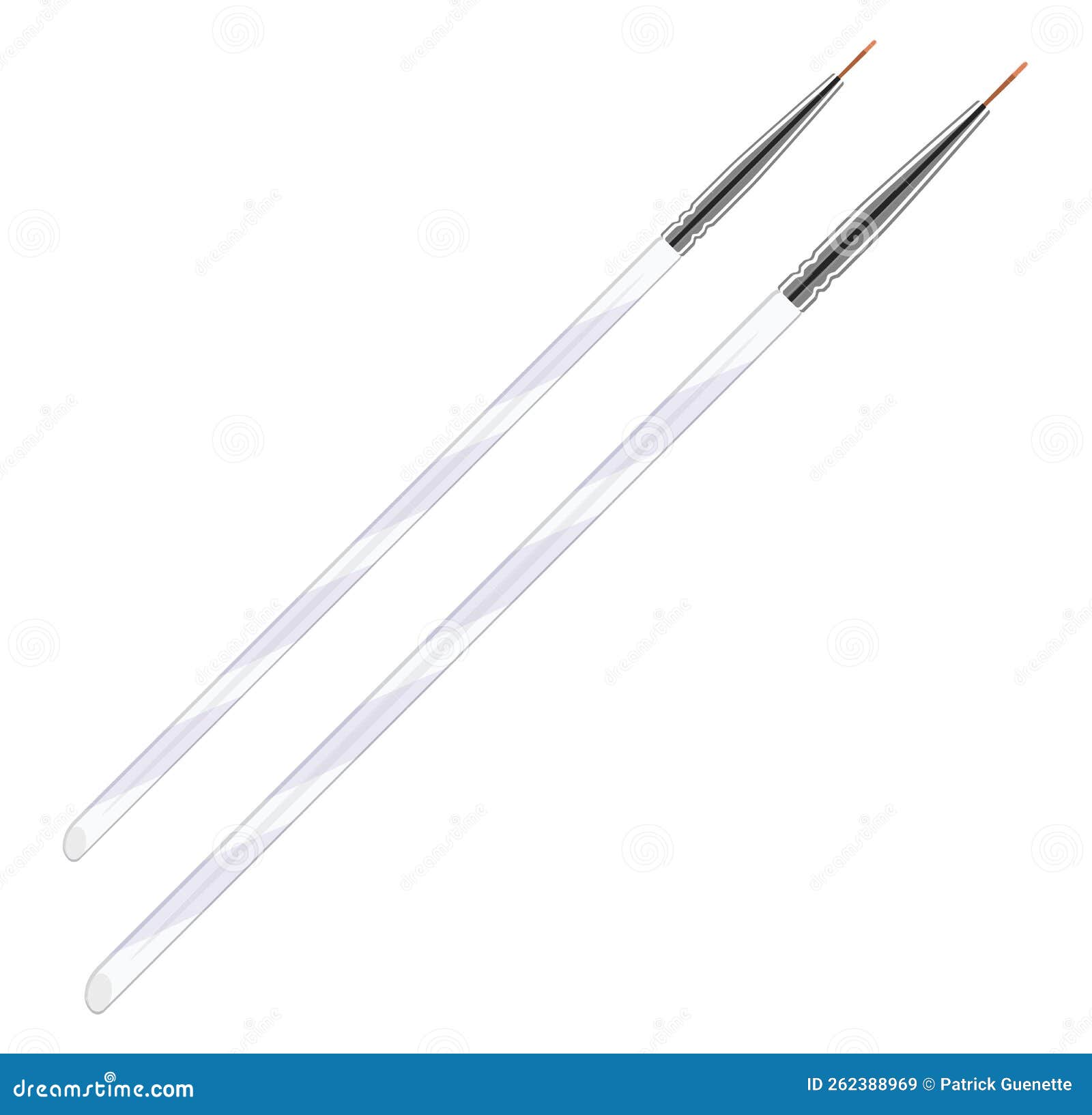 Nail brushes, icon stock vector. Illustration of design - 262388969
