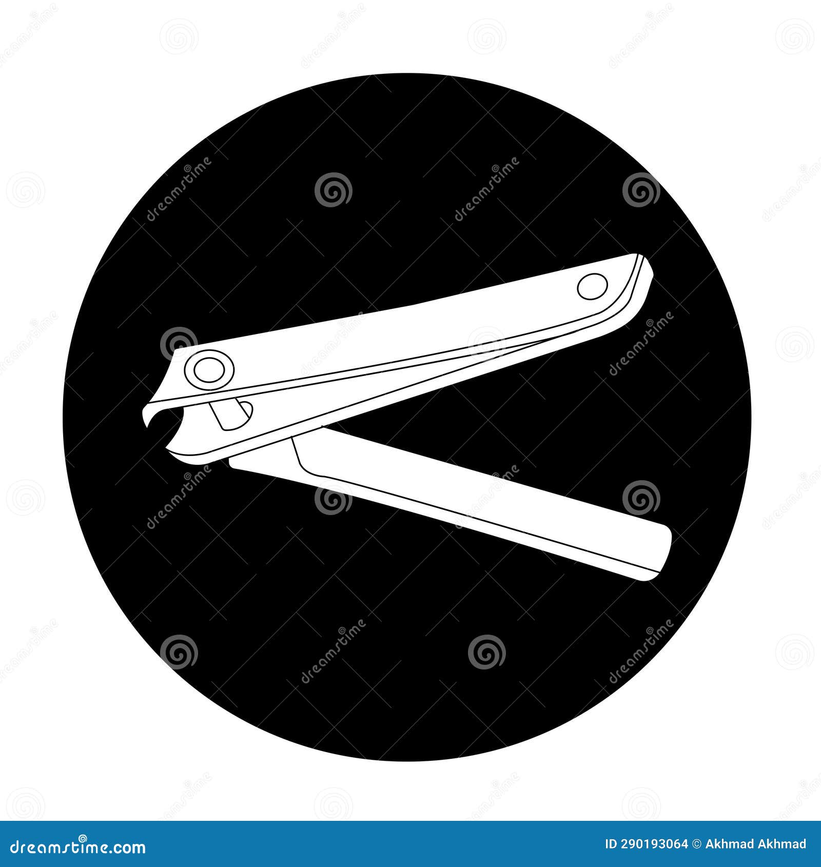 Nail clipper icon stock vector. Illustration of trimmer - 290193064