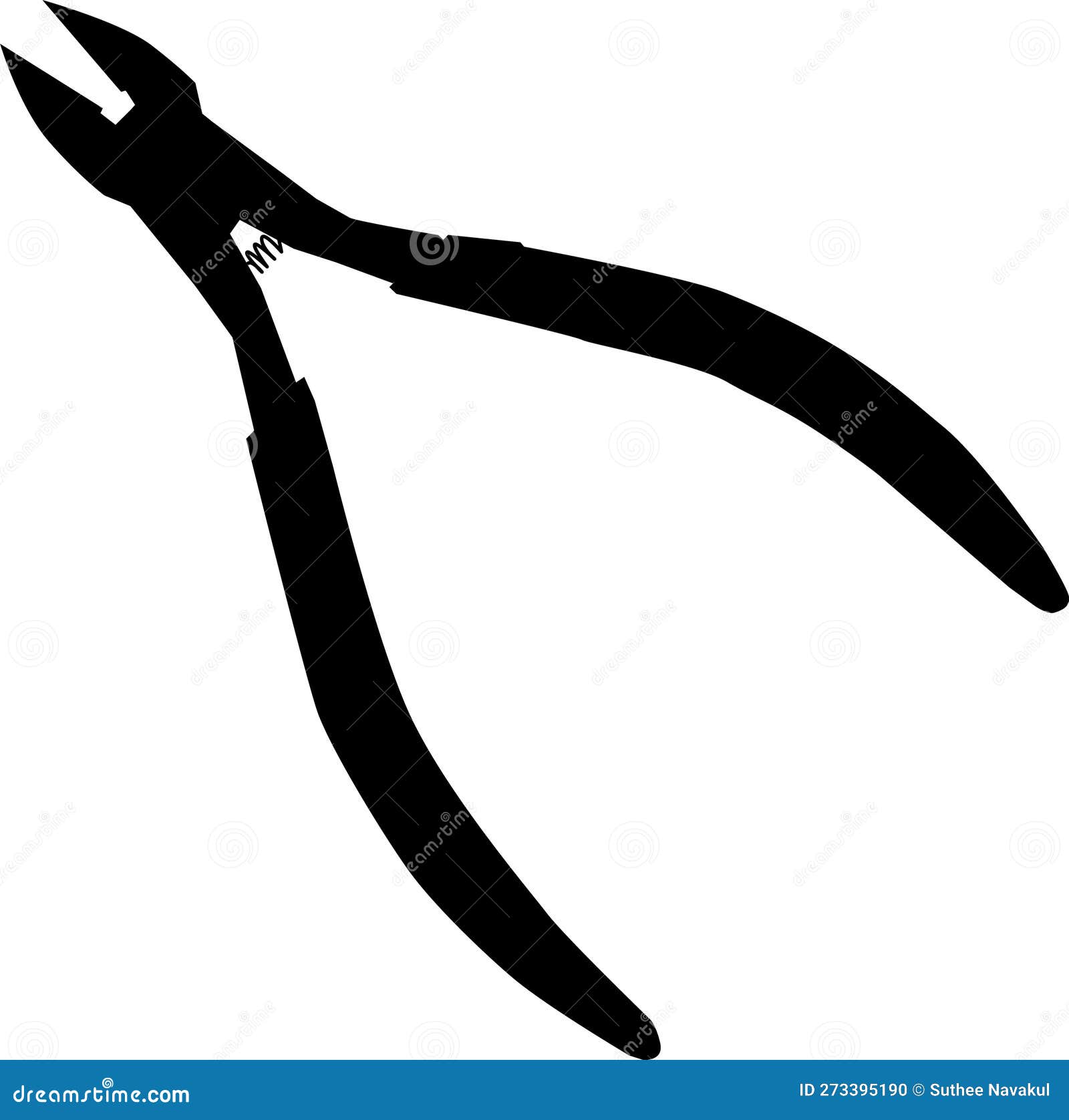 Nail Clipper Icon on White Background. Nail Cutter Sign. Flat Style ...