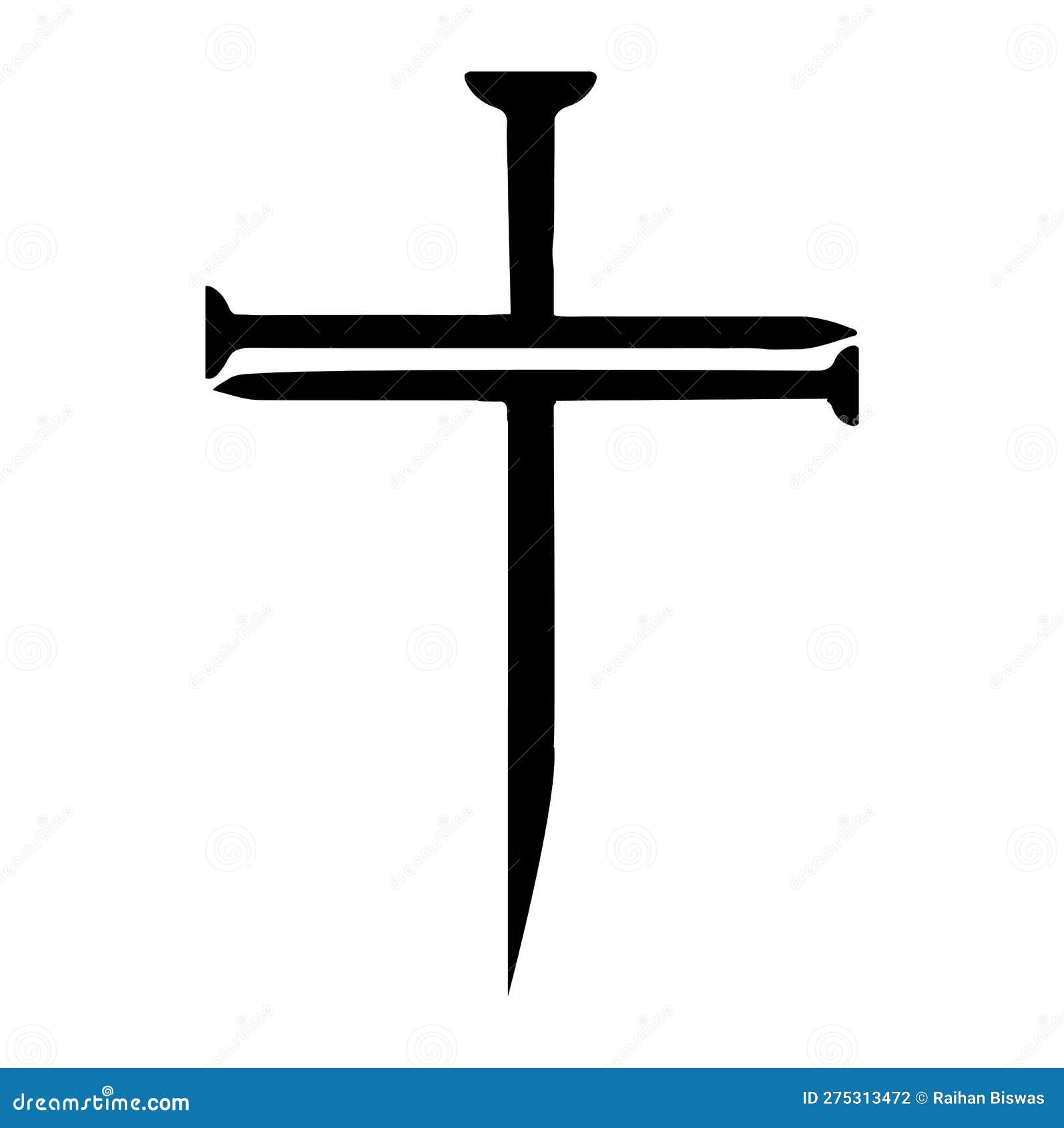 Nail Cross Christian Nail Cross Vector Illustrator Stock Vector ...