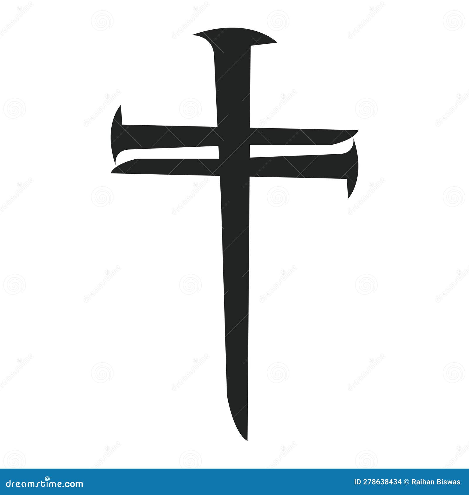 Nail Cross Christian Nail Cross Vector Illustrator Stock Vector ...