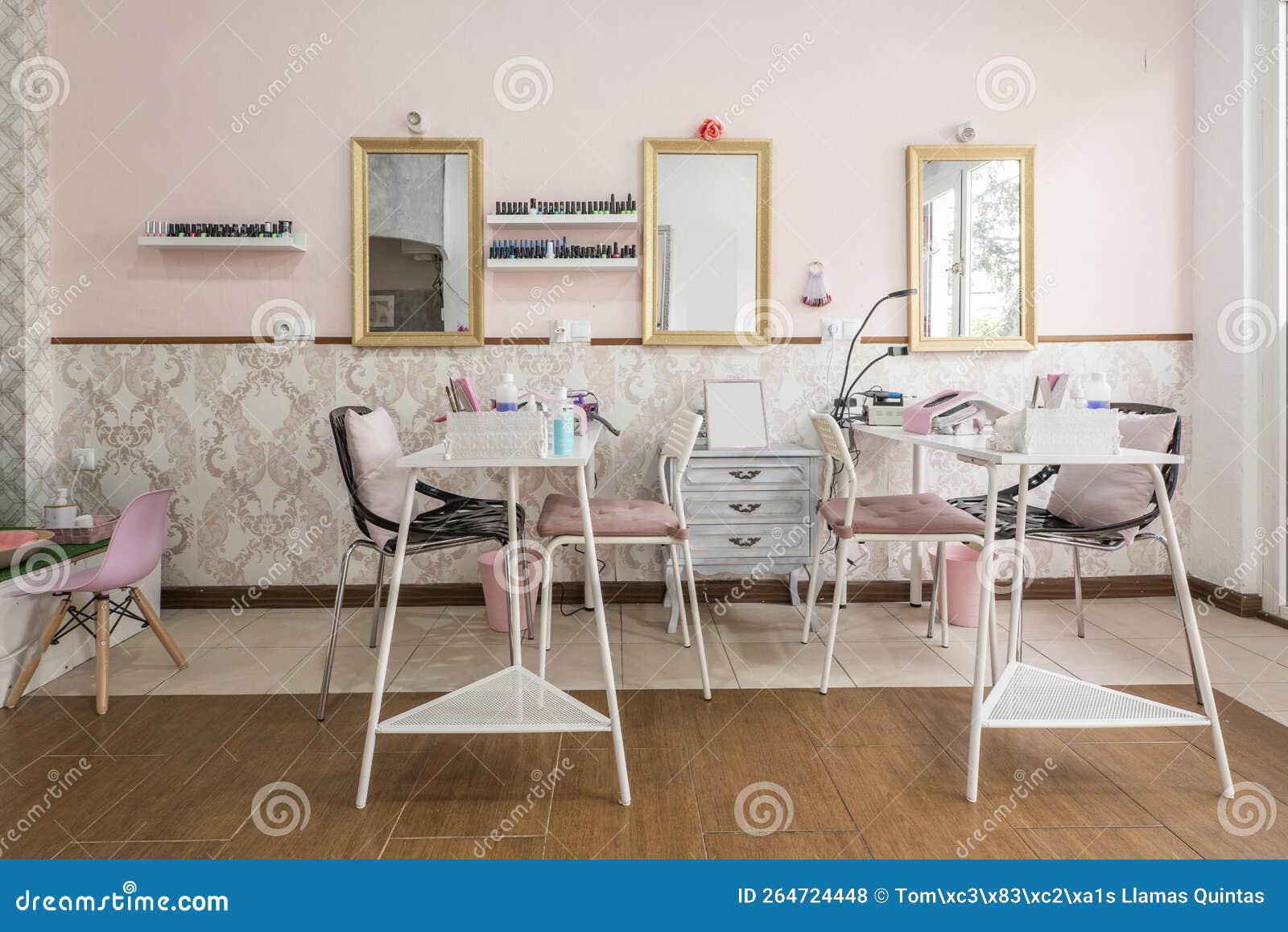 Nail Fixing and Treatment Application and White Pedicure Stands in a ... Nail Fixing and Treatment Application and White Pedicure Stands in a ...