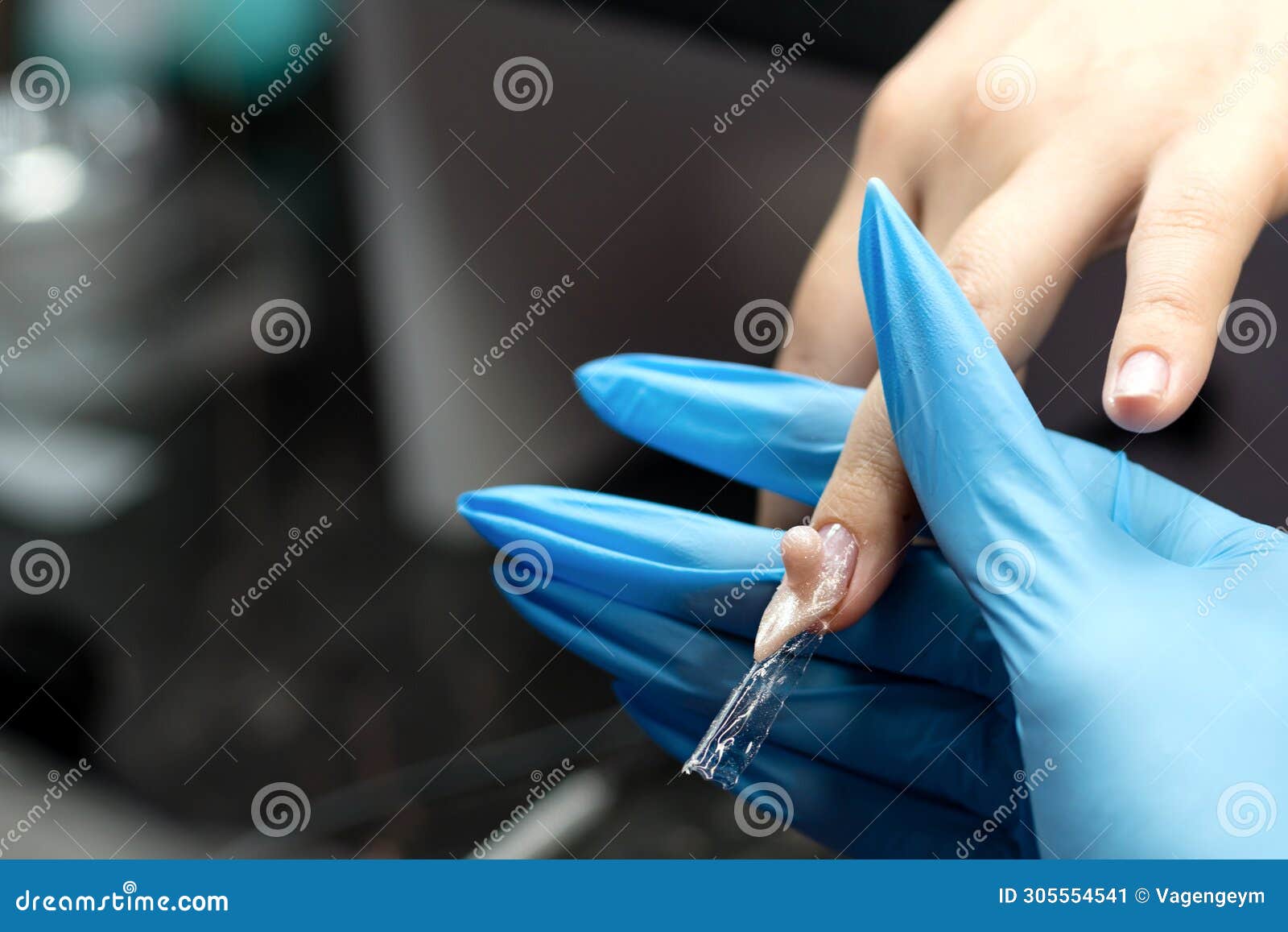 Nail Gel Molding Technique stock image. Image of salon - 305554541
