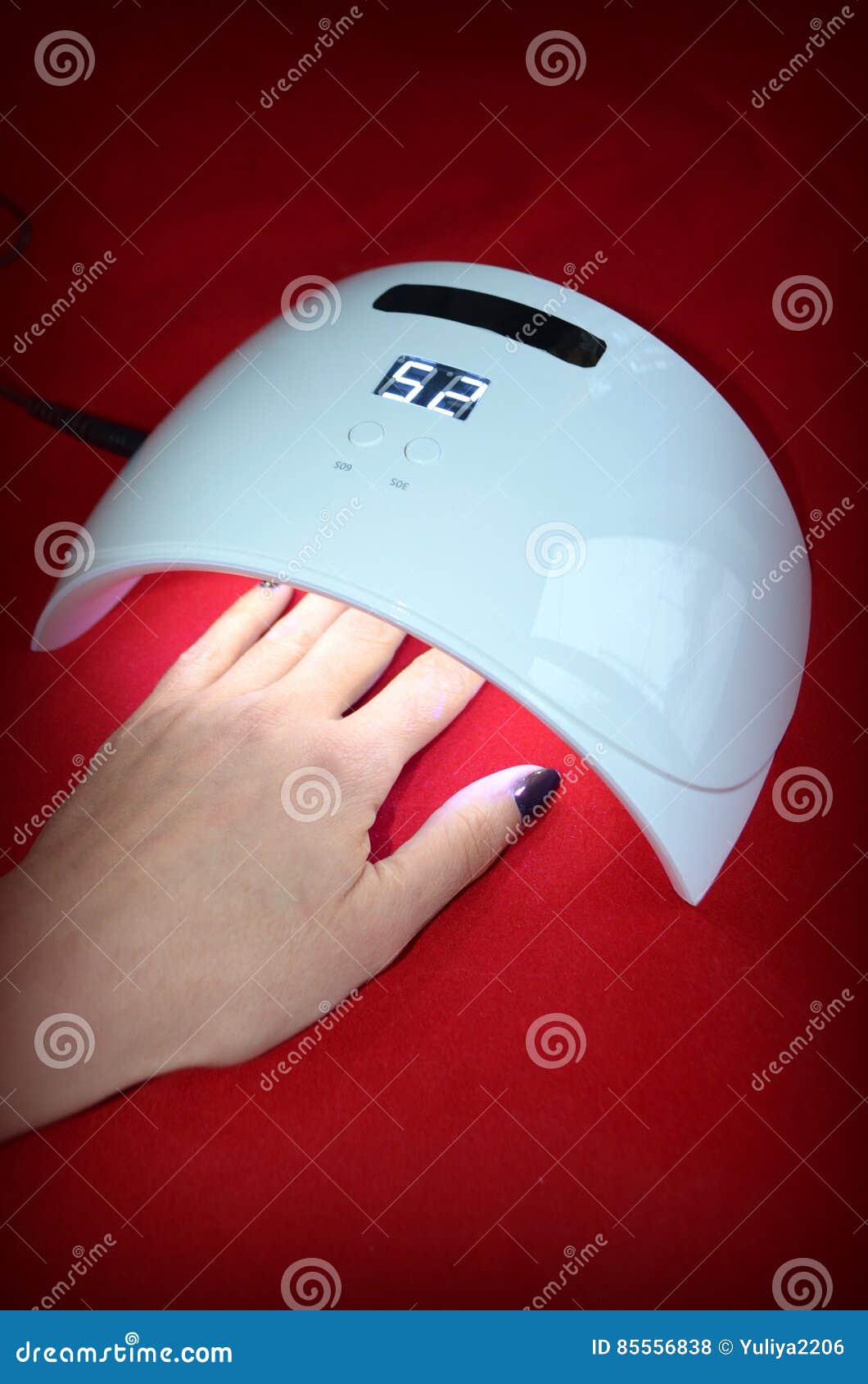Nail Gel Salon. UV Lamp with Timer Stock Photo - Image of cosmetics ...