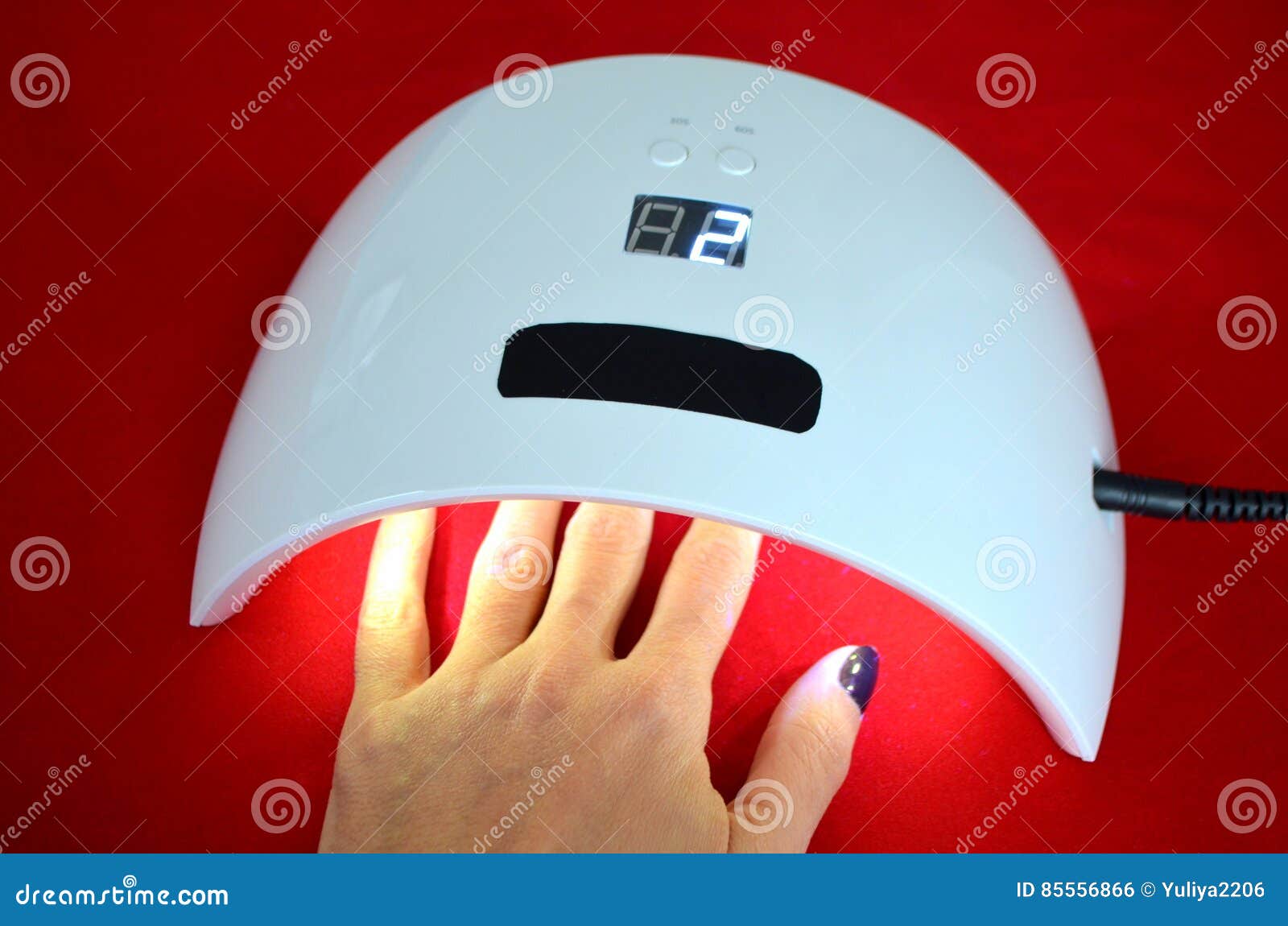 Nail Gel Salon. UV Lamp with Timer Stock Photo - Image of beauty, human ...