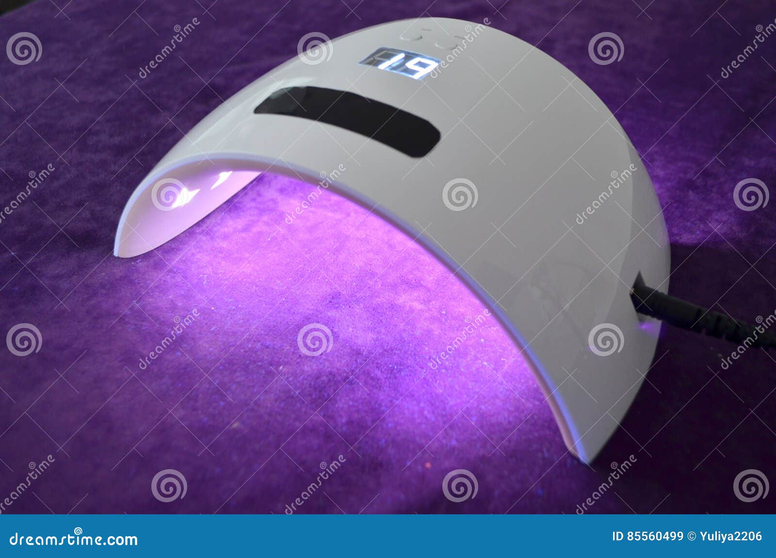 Nail Gel Salon. UV Lamp with Timer Stock Image - Image of light, lamp ...